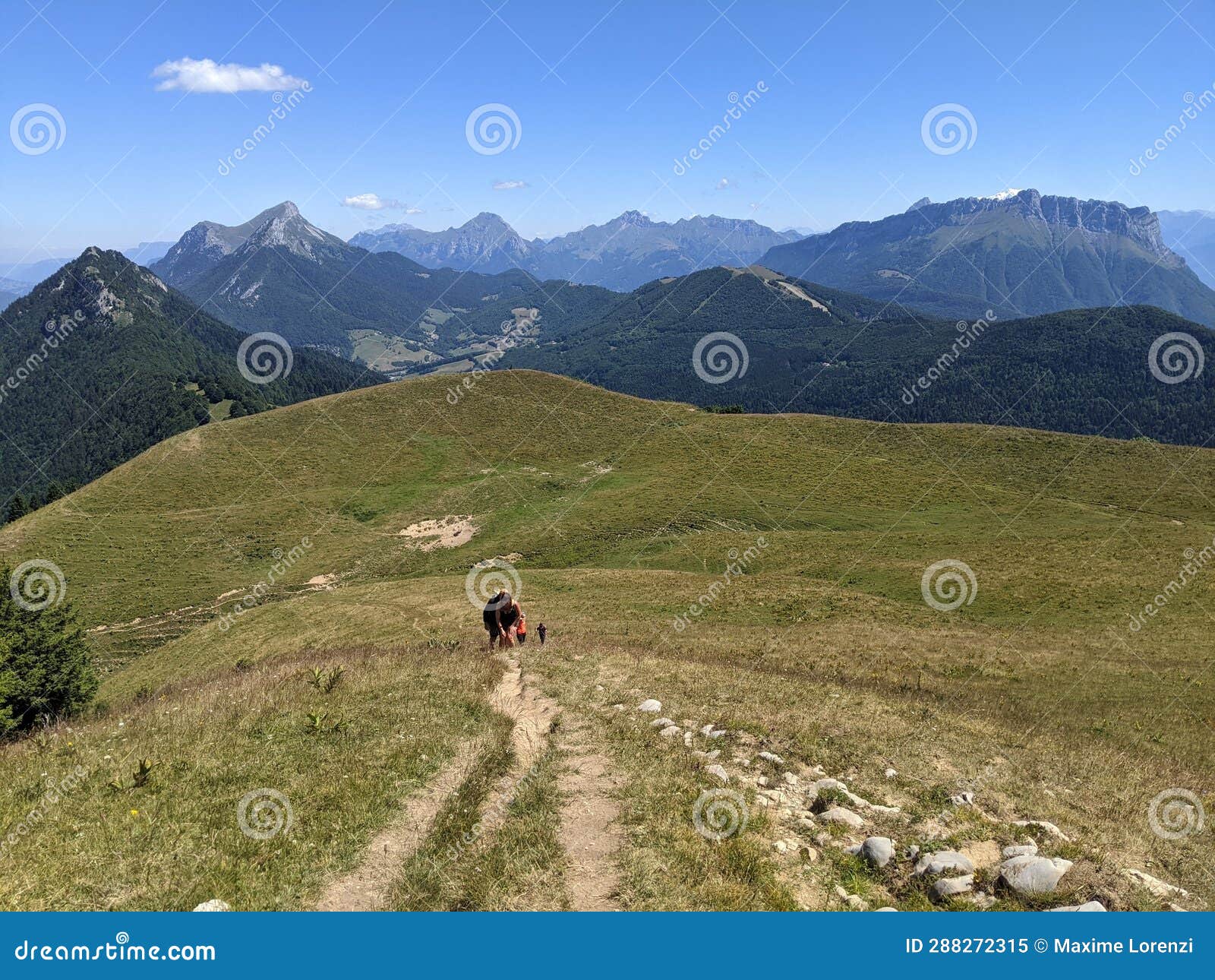 Hiking Viewpoint at Pointe De La Galopaz Stock Image - Image of outdoor ...