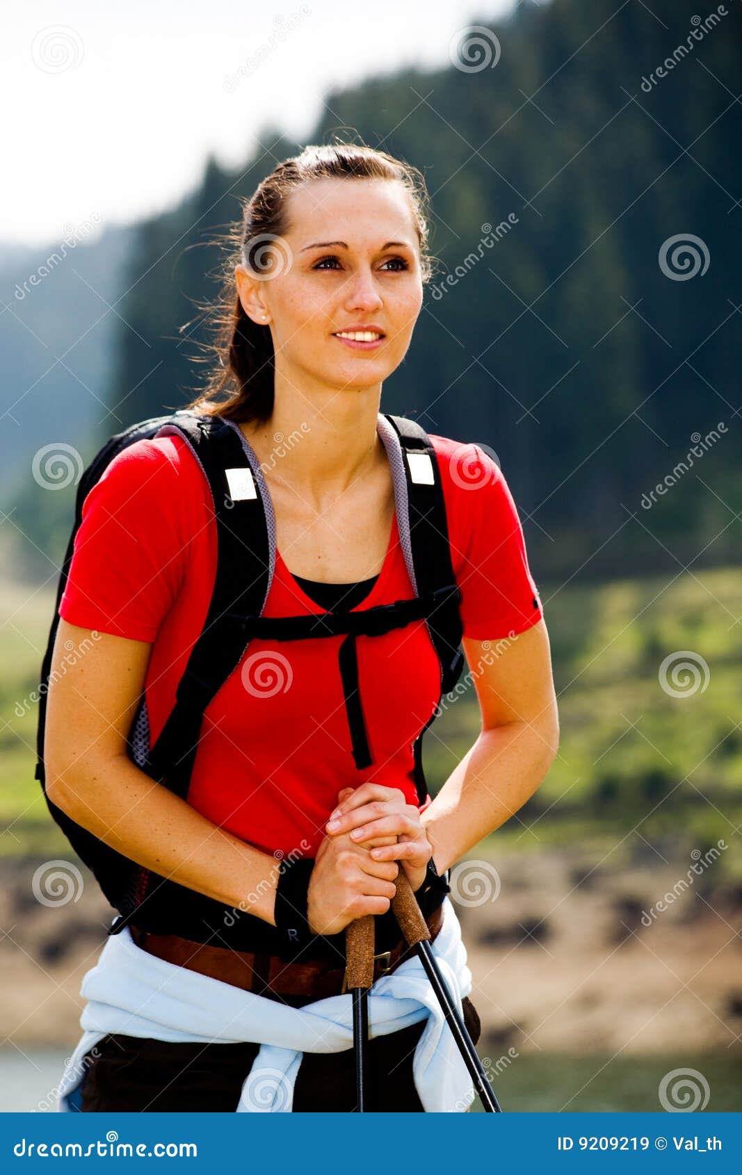 Hiking woman stock image. Image of women, mountains, person - 9209219