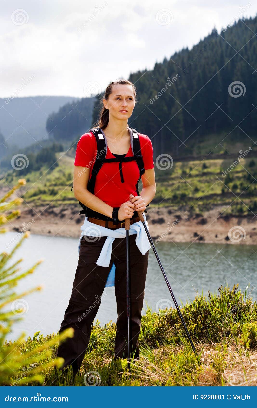 Hiking woman stock image. Image of nature, training, healthy - 9220801