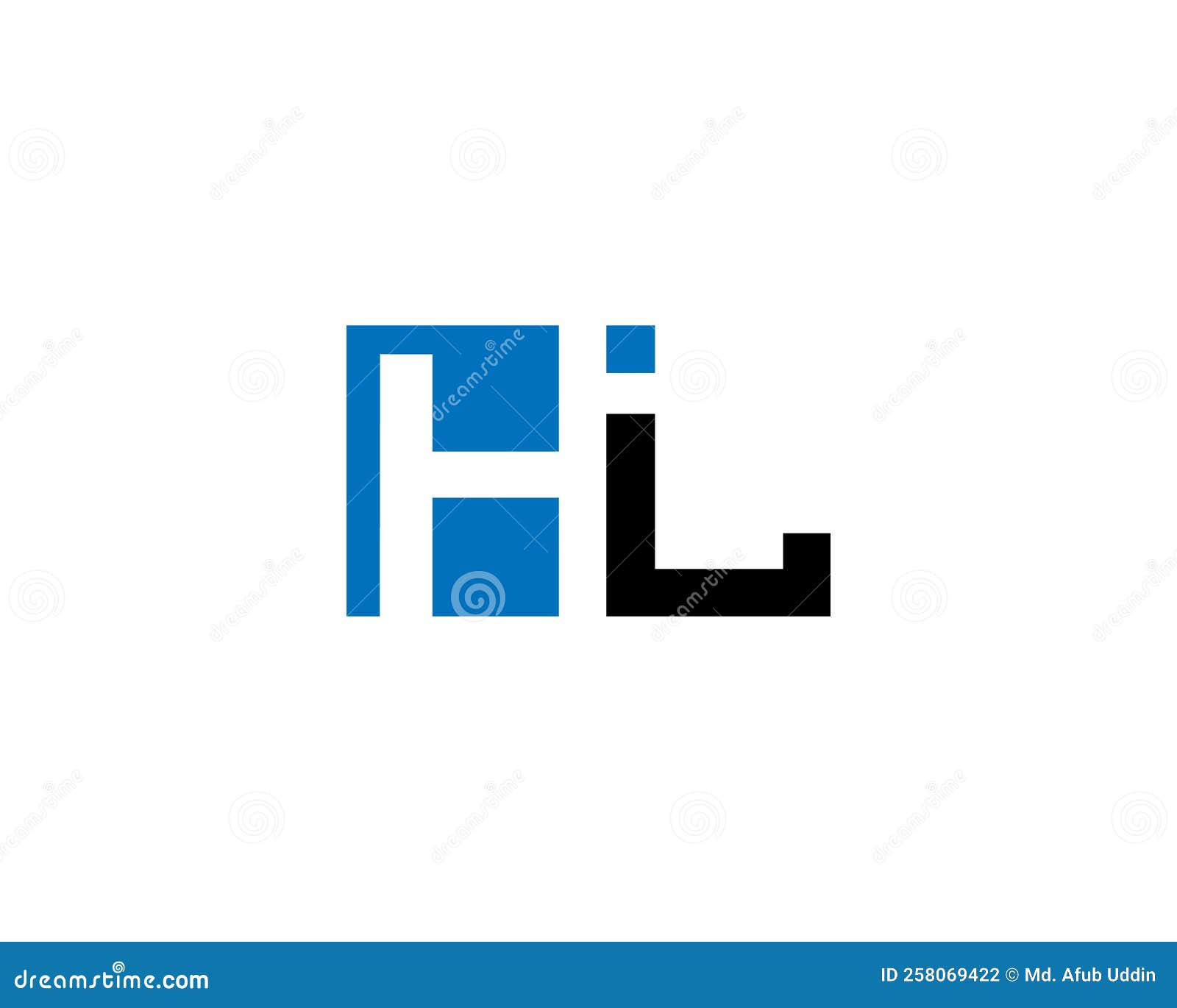 HIL Modern Simple Initial Logo Stock Vector - Illustration of signage ...