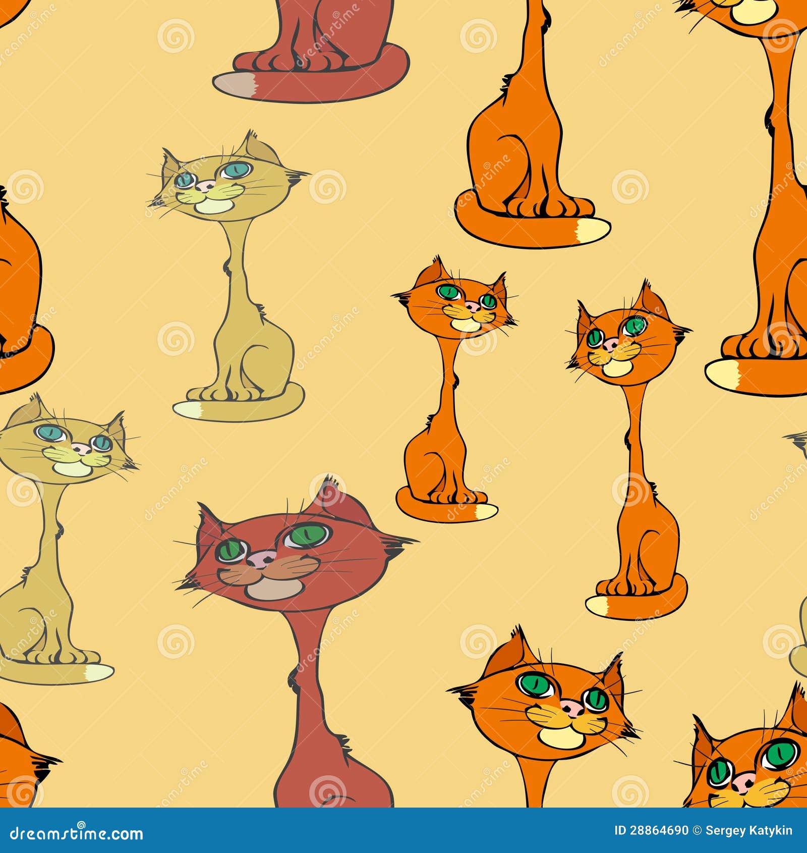 Hilarious Cat in a Straw Hat. Stock Vector - Illustration of nature ...