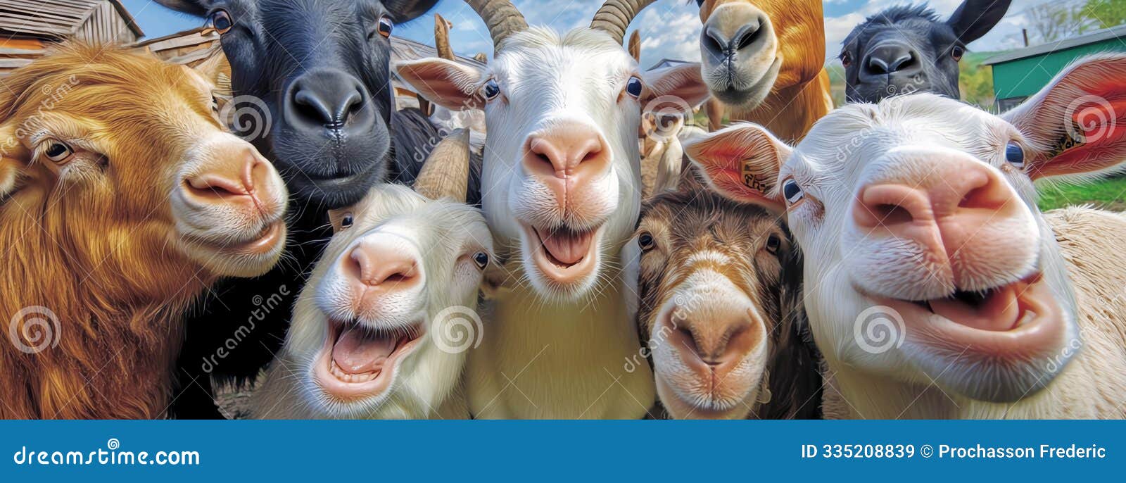 Hilarious Gang of Farm Animals, AI Generated Stock Image - Image of ...