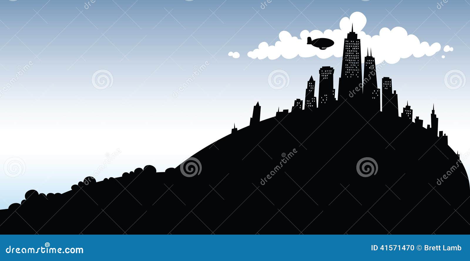 Hill City stock illustration. Illustration of hilltop - 41571470
