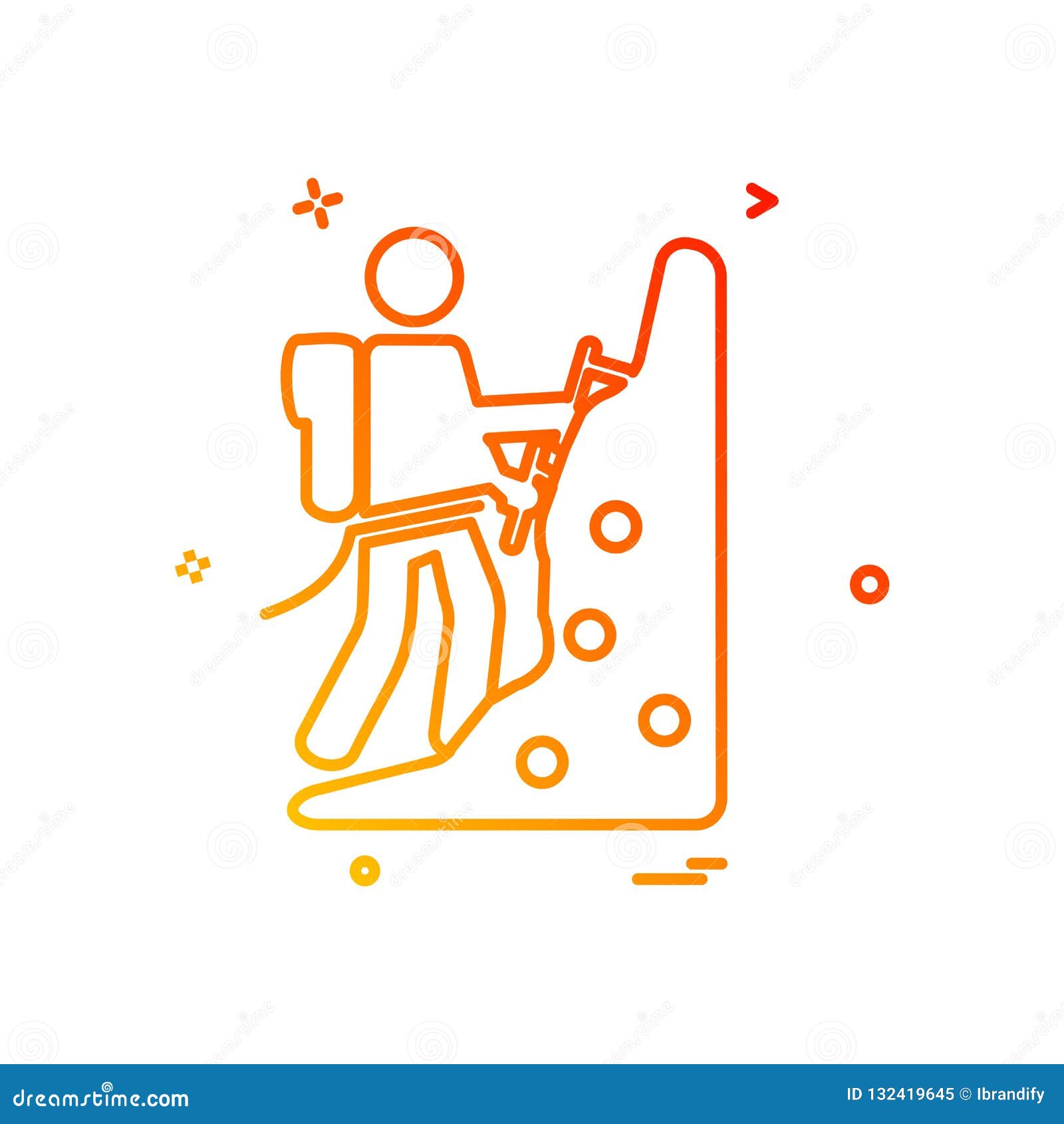 Hill Climb Icon Design Vector Stock Vector - Illustration of label ...