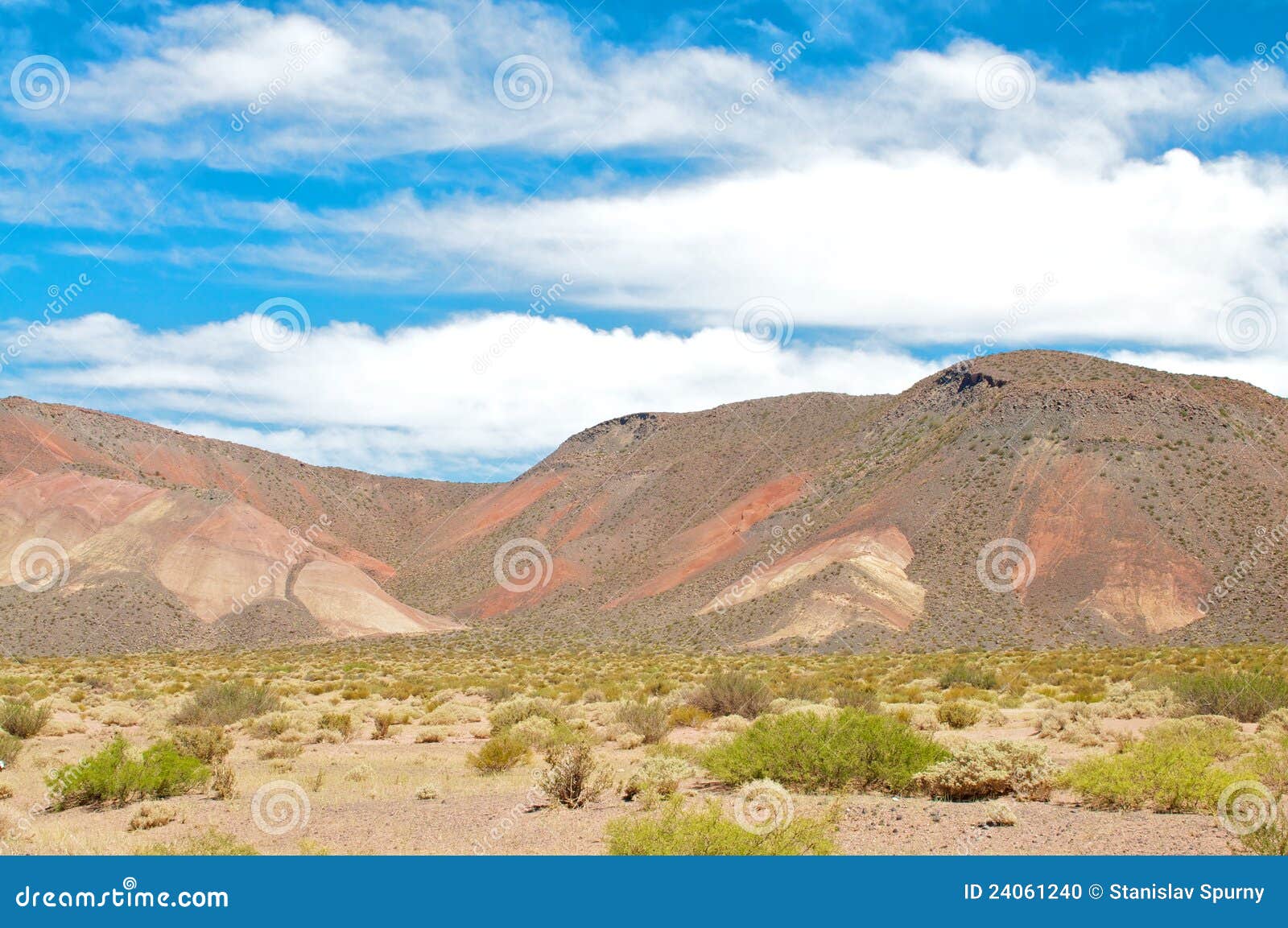 Hill in Desert Od Argentina Stock Photo - Image of rock, shrub: 24061240