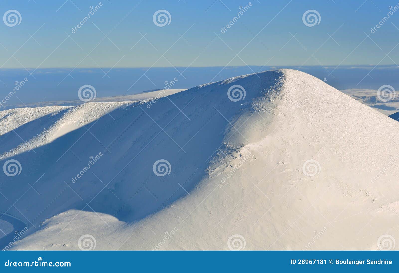 Hill with Gentle Downward Slopes Stock Image - Image of mountain, snowy ...