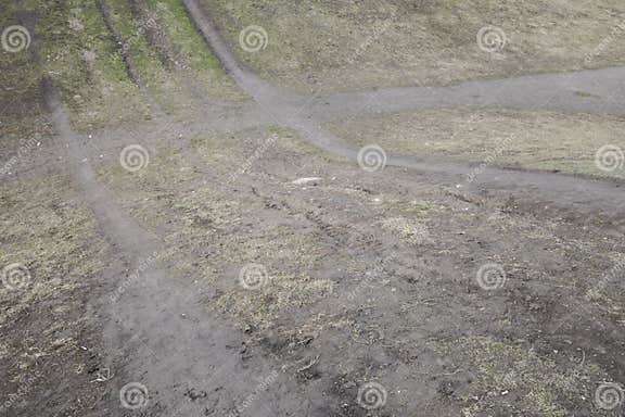 A Hill with Grass in Poor Condition Stock Image - Image of broken ...