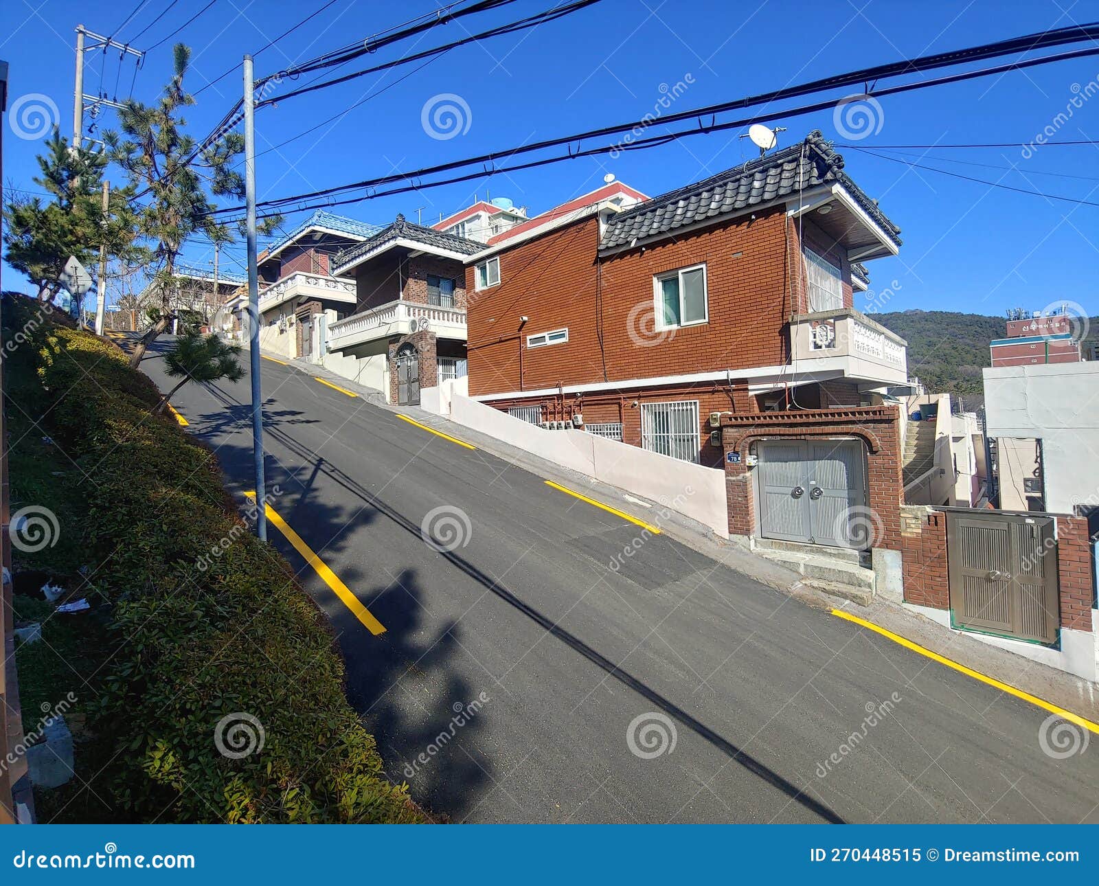 Hill house of busan, korea editorial image. Image of lane - 270448515