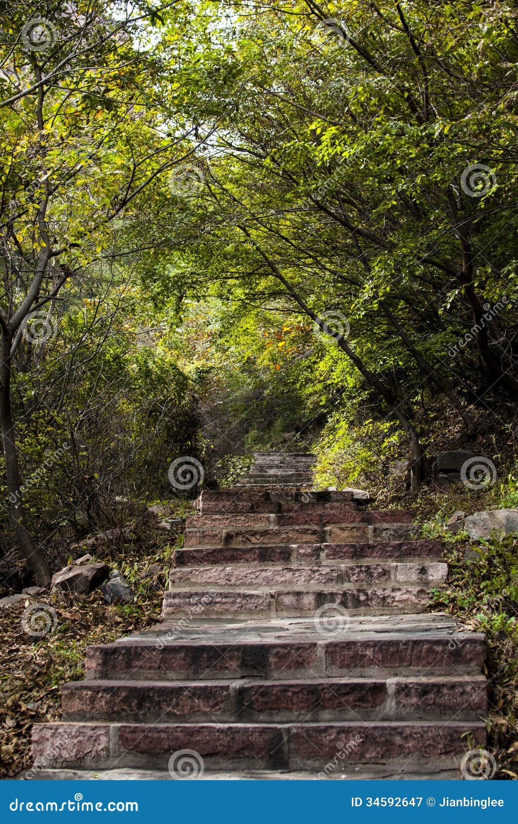 Hill path stock image. Image of park, tour, season, fall - 34592647