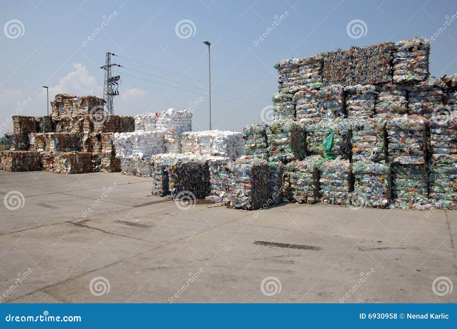 Hill of recycling garbage stock photo. Image of sweeping - 6930958