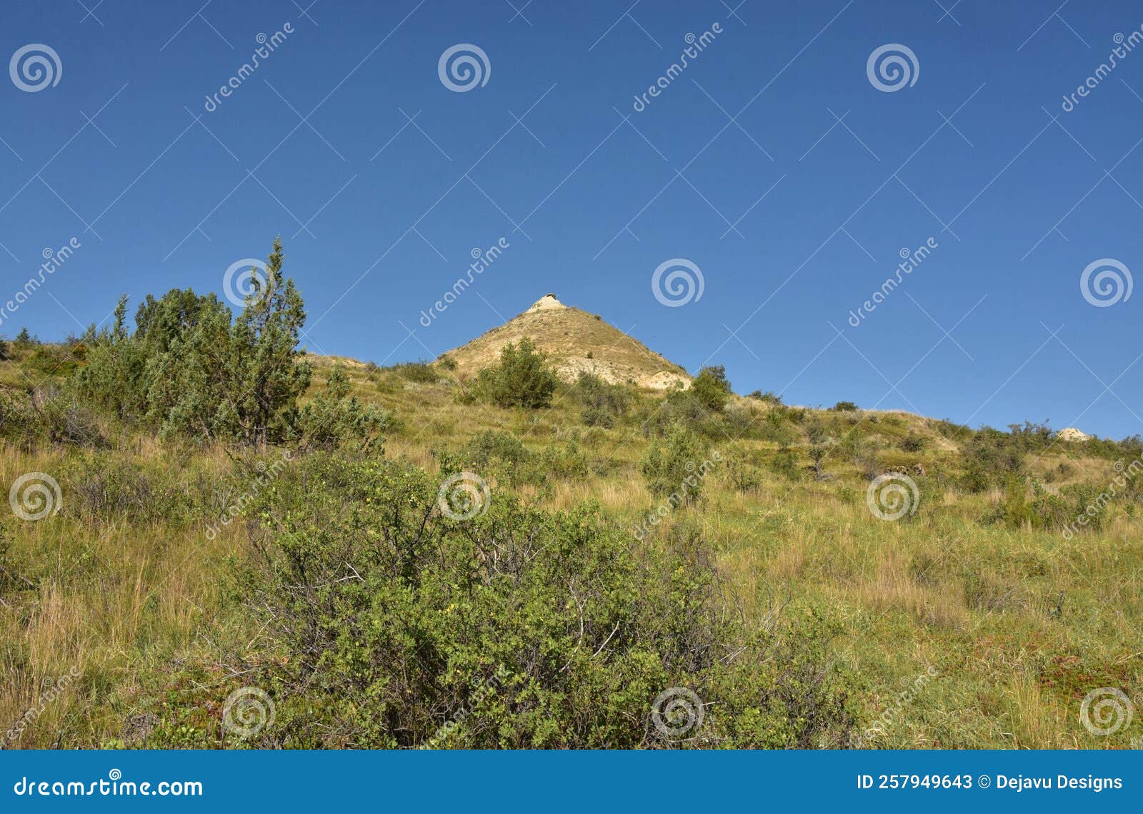 Hill with a Sandstone Rock Formation on Top Stock Image - Image of rock ...