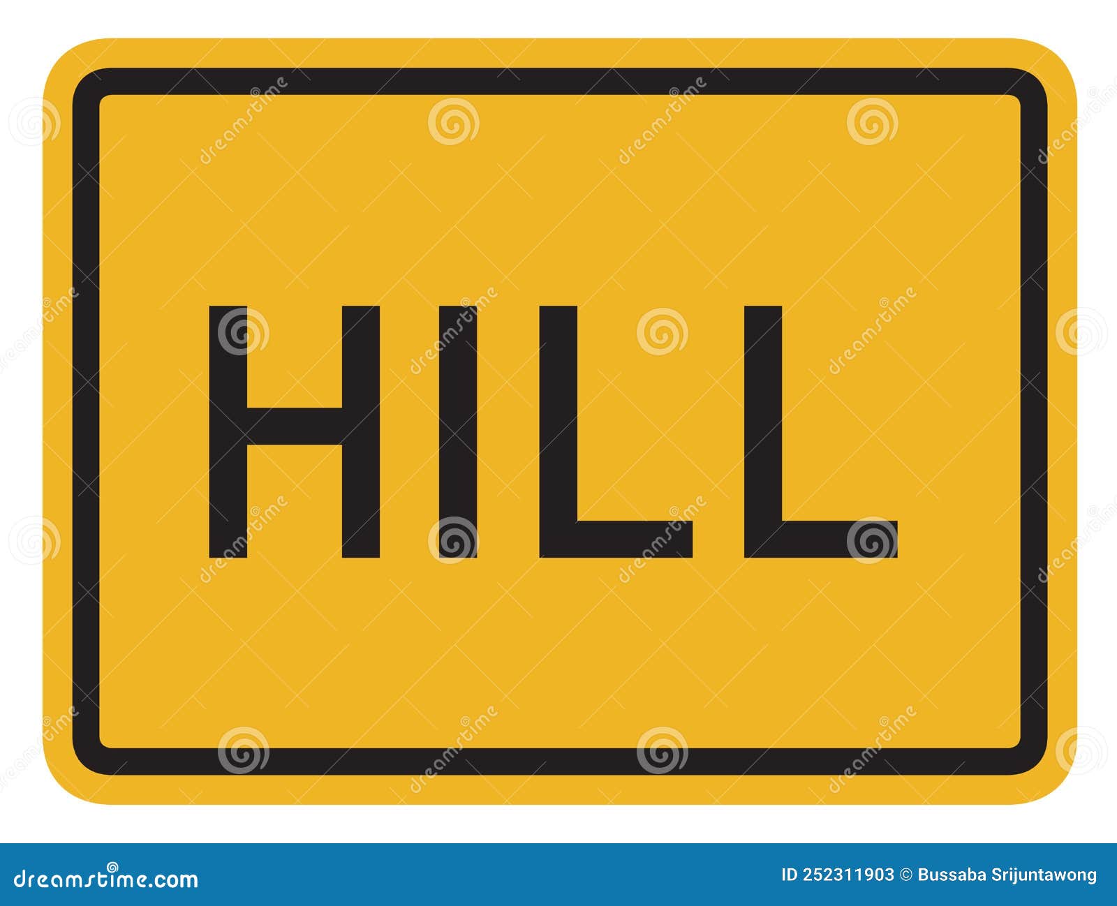 Hill sign stock illustration. Illustration of restriction - 252311903