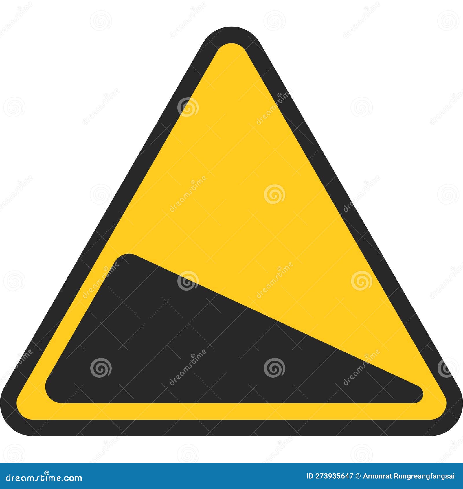 Hill Sign Icon, Traffic Sign Vector Illustration Stock Vector ...