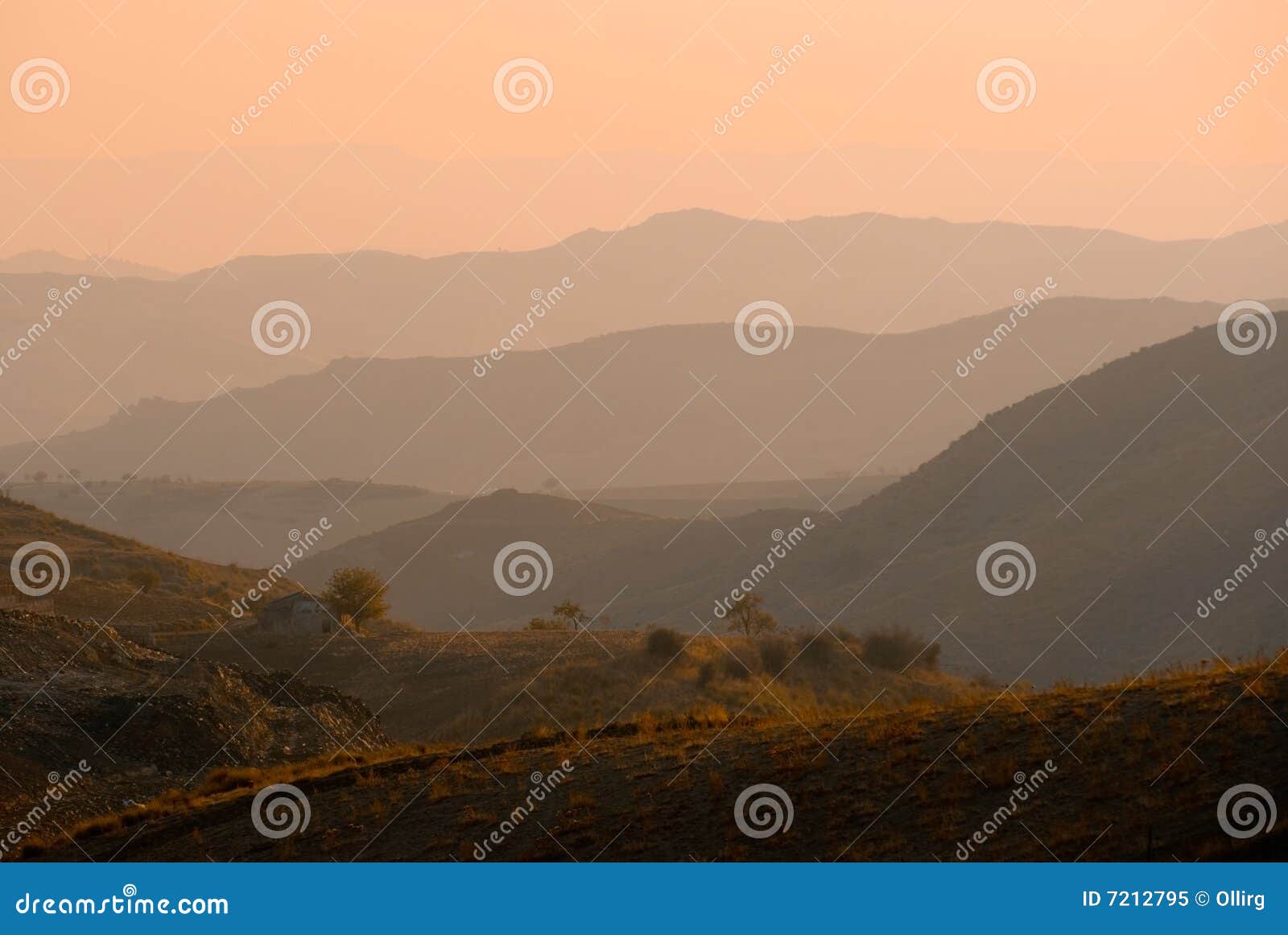 Hill Silhouette Become Light Stock Image - Image of farming ...