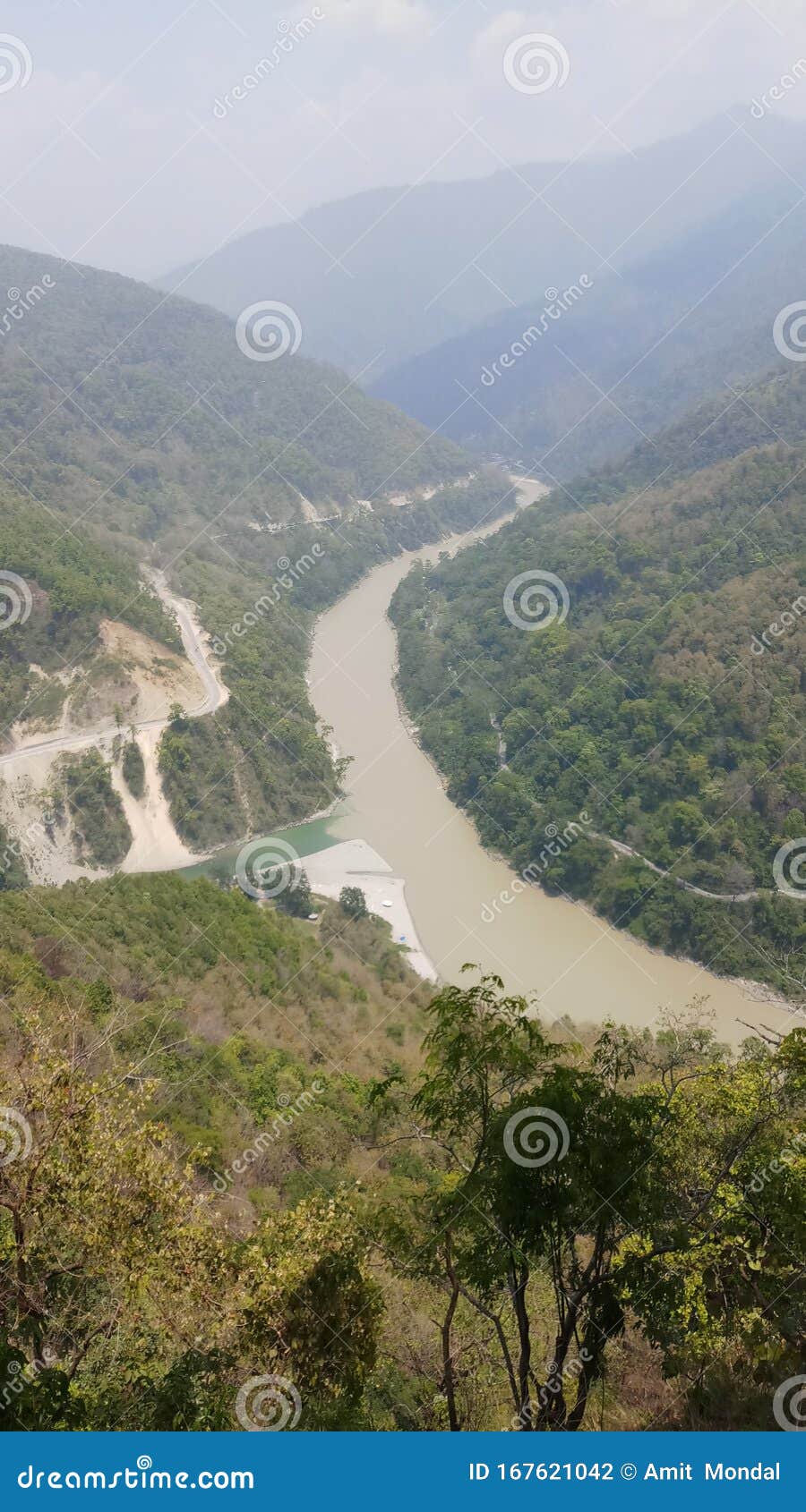 Hill Station Tea Garden Two Rivers Joining Thiis Stock Photo - Image of ...