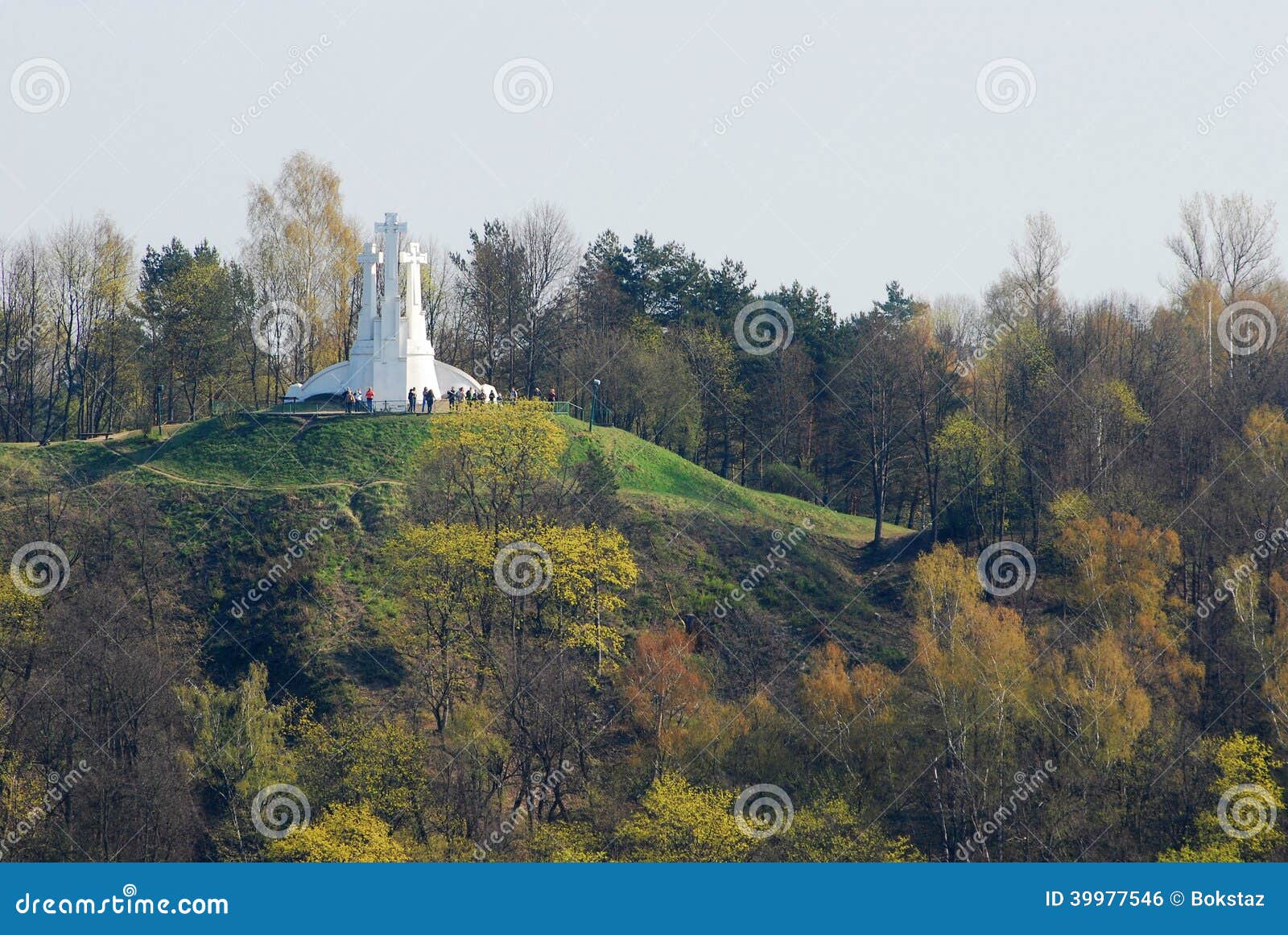 The Hill of Three Crosses in Vilnius Stock Photo - Image of baltic ...