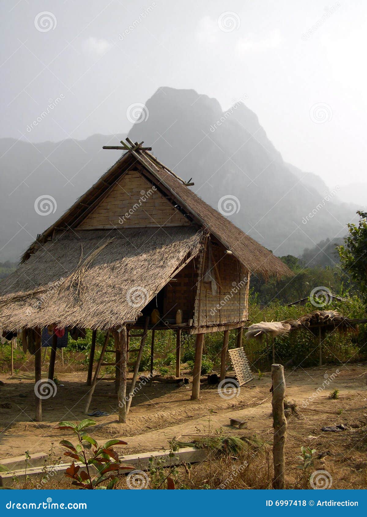 Hill Tribe Stilt House, Laos Stock Photography | CartoonDealer.com #6997418