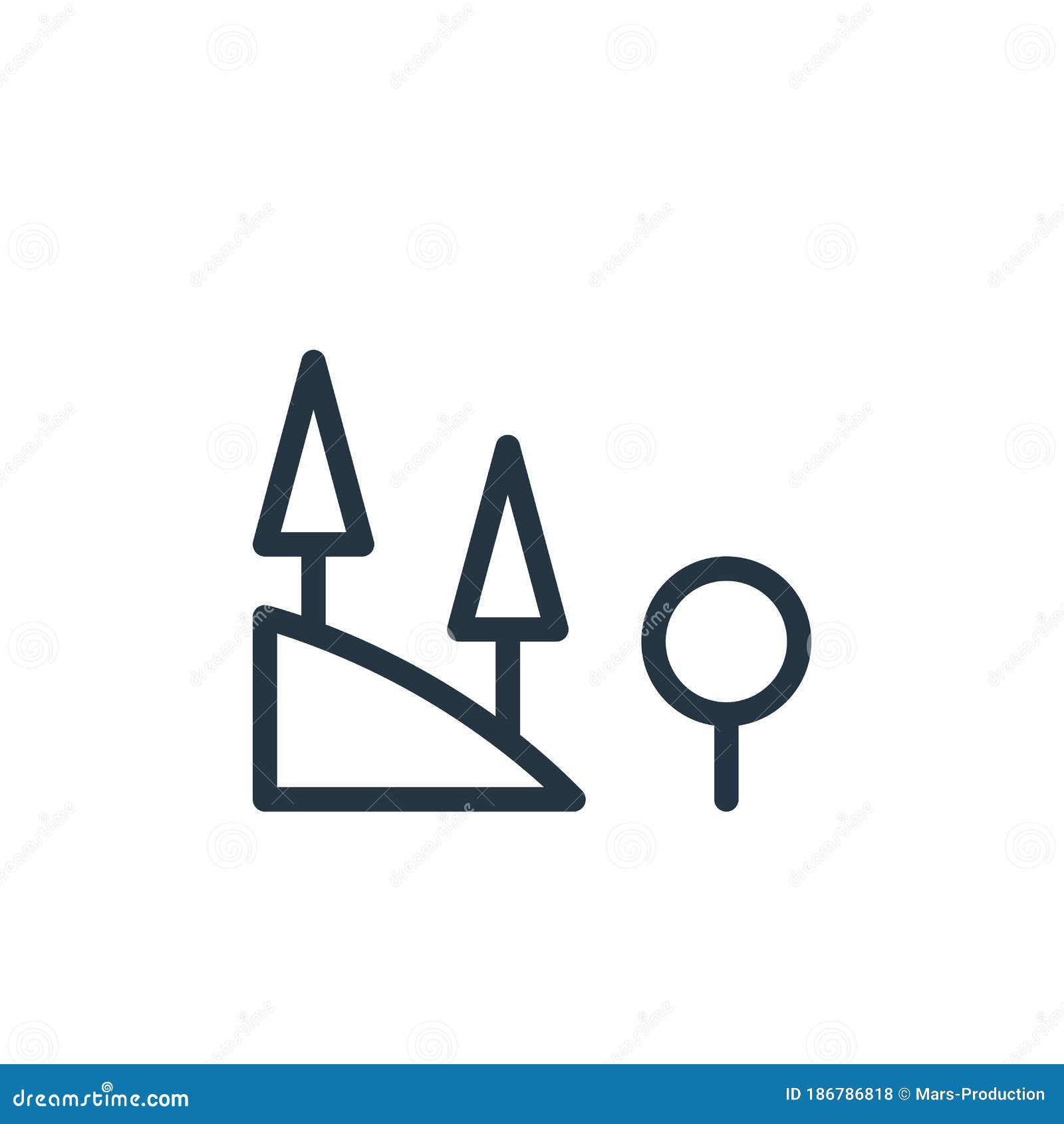 Hill Vector Icon. Hill Editable Stroke. Hill Linear Symbol for Use on ...