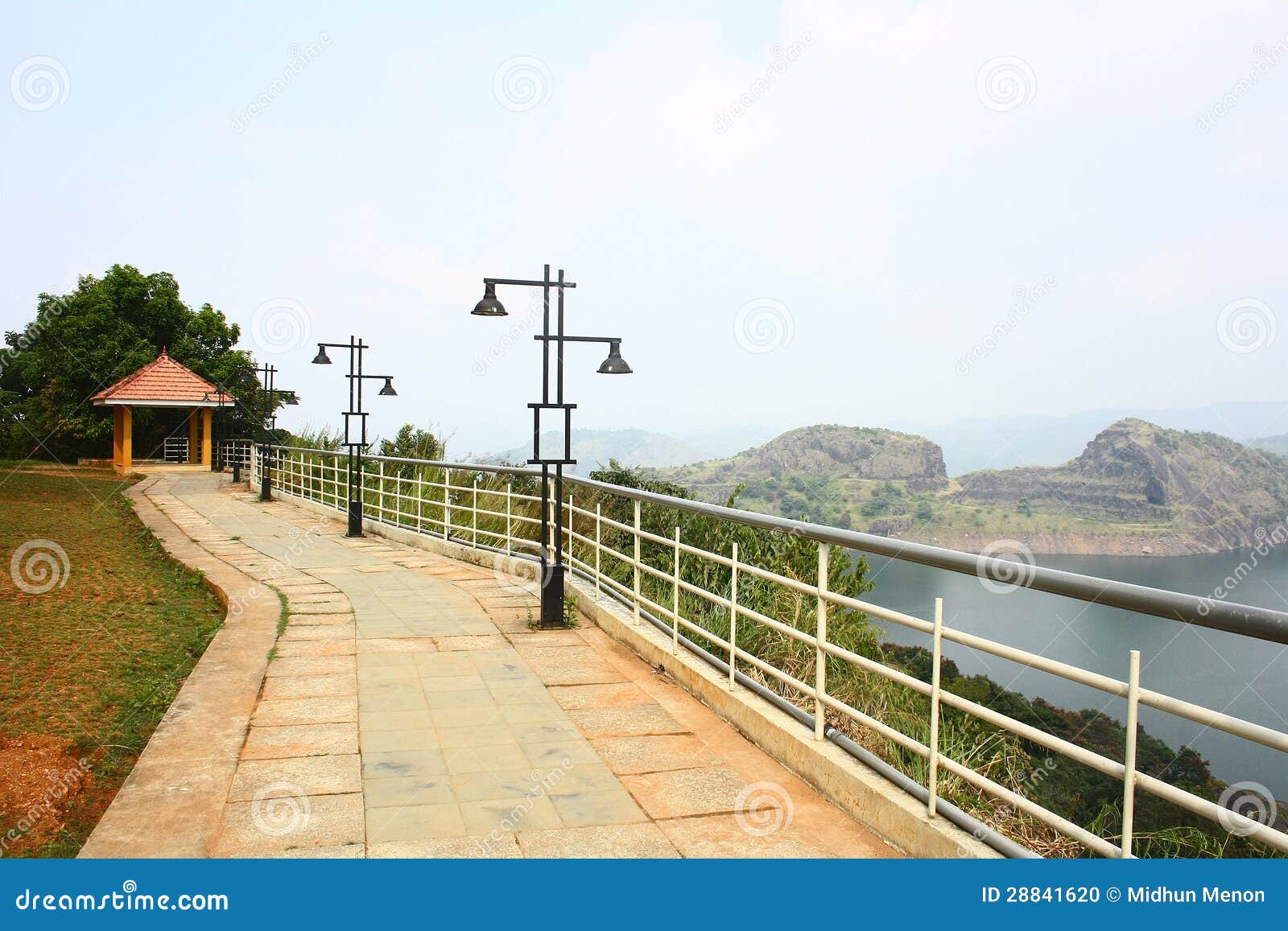 Hill View Park Overlooking Largest Arch Dam in Asia Stock Photo - Image ...