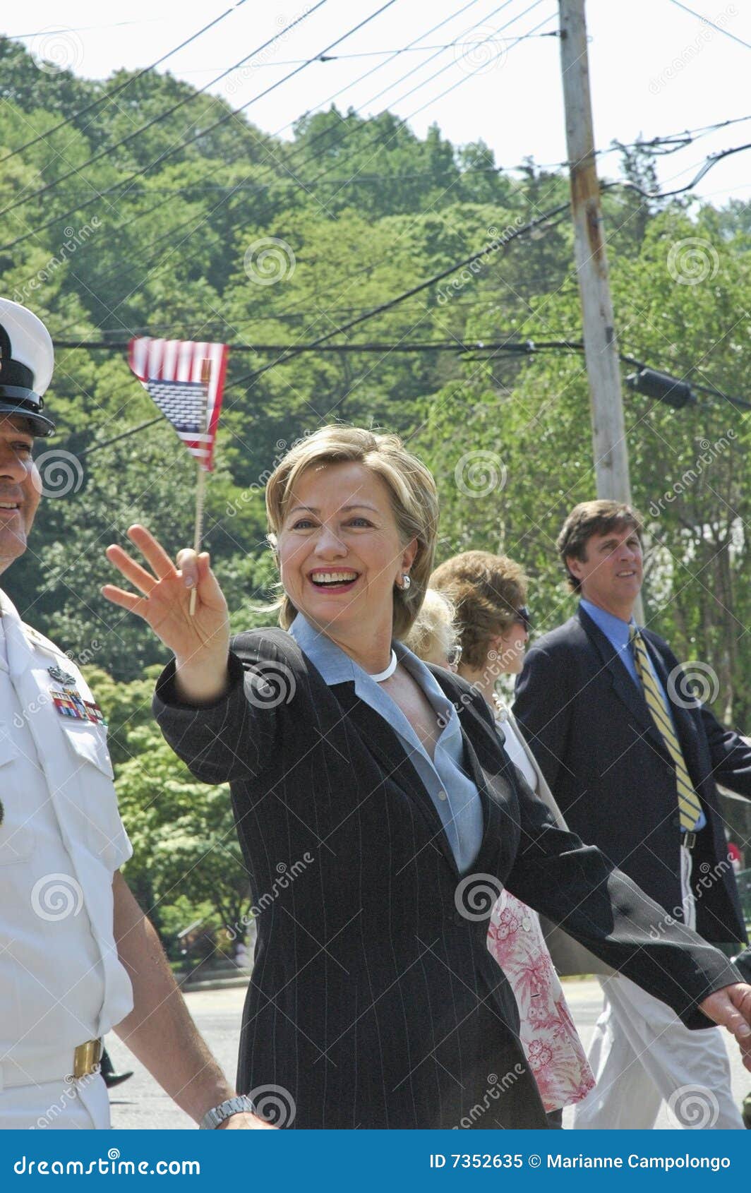 Hillary Clinton Marches and Waves Flag Editorial Image - Image of york ...