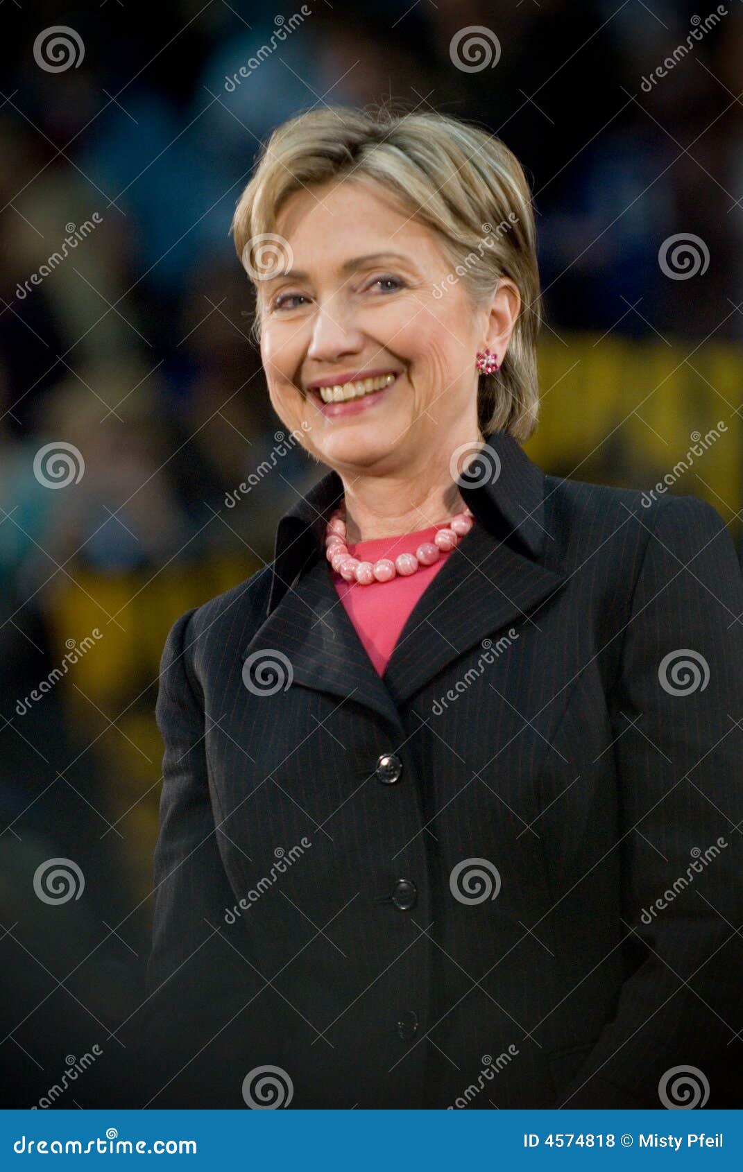 Hillary Clinton - Smiling Vertical Editorial Stock Photo - Image of ...