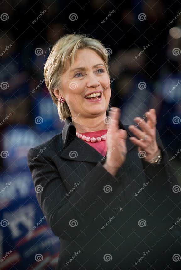 Hillary Clinton - Vertical Clapping 3 Editorial Photo - Image of ...