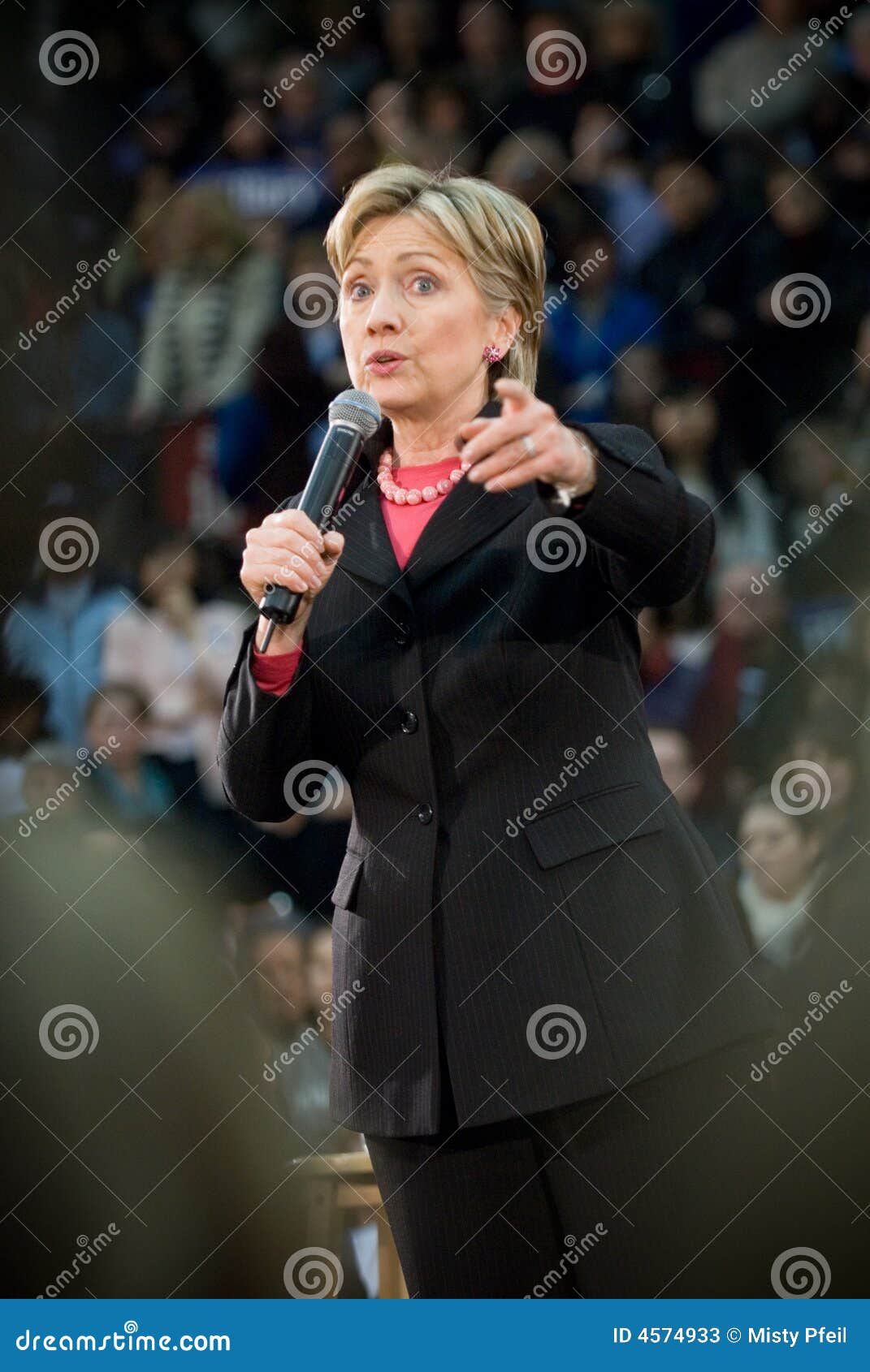Hillary Clinton - Vertical Pointing Editorial Stock Photo - Image of ...