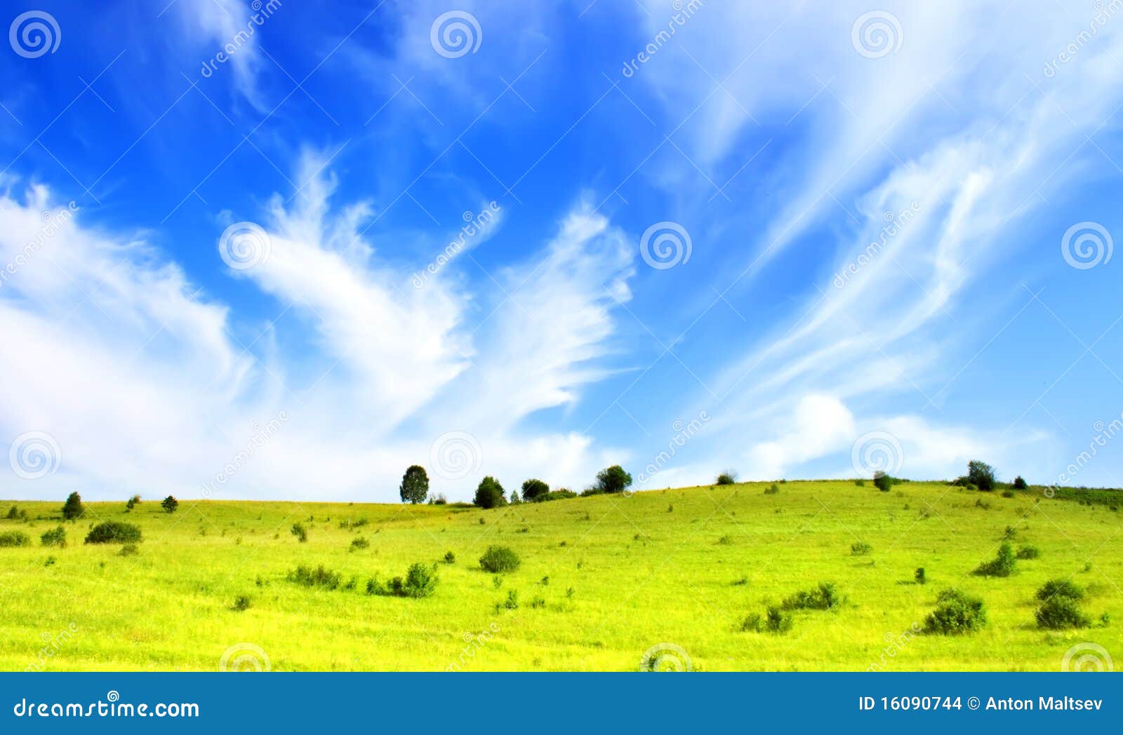 Hills and blue sky stock photo. Image of oval, countryside - 16090744