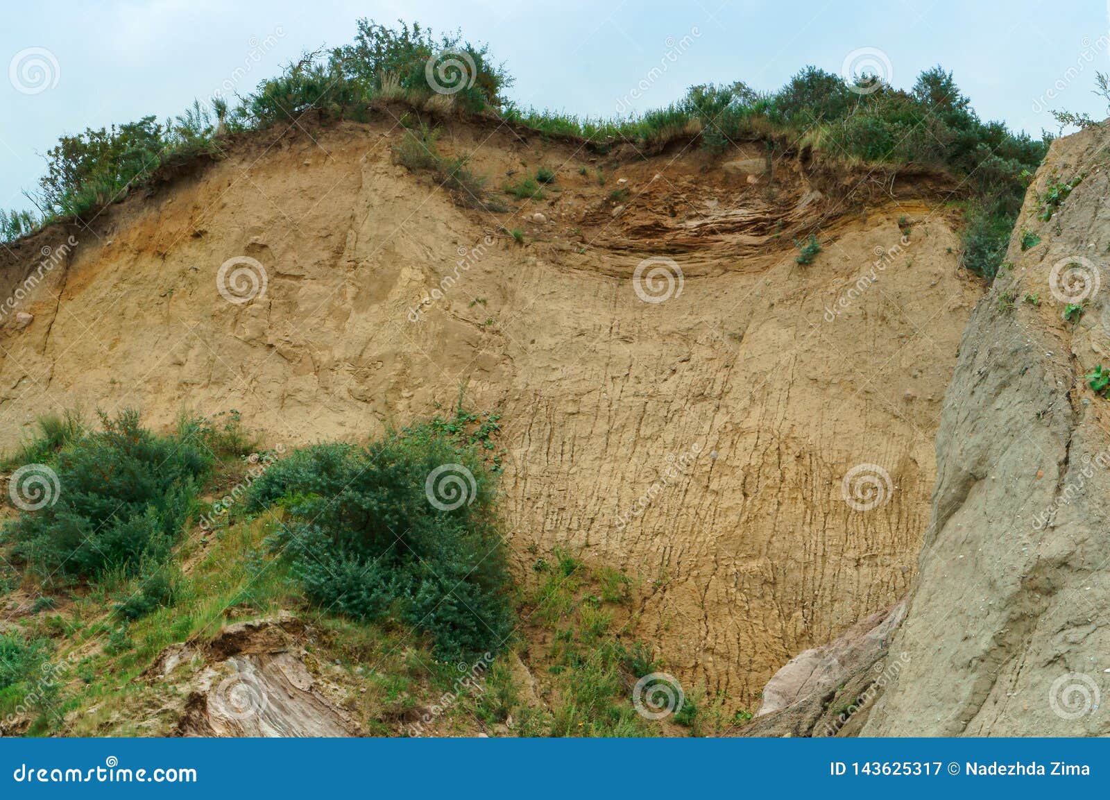 Hills of Clay and Sand, Clay Steep Banks Stock Image - Image of steep ...