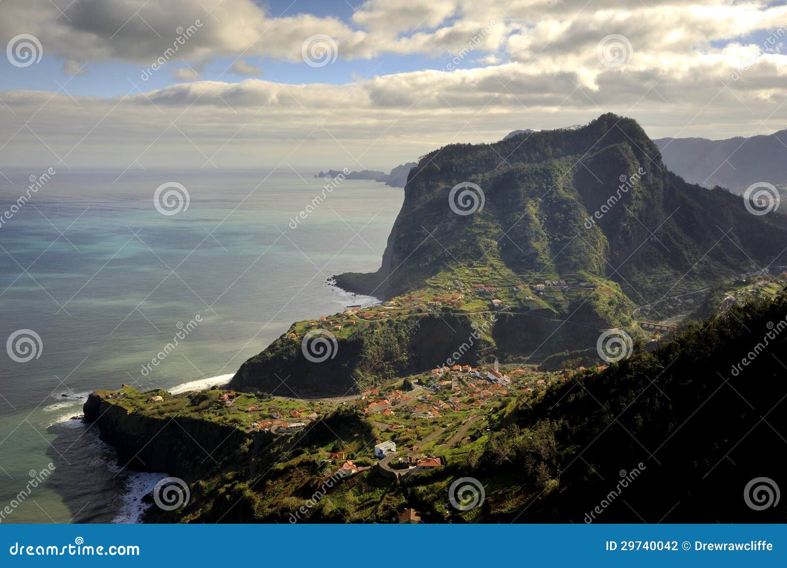 Jagged Coast Line stock photo. Image of trees, calm, maderia - 29740042