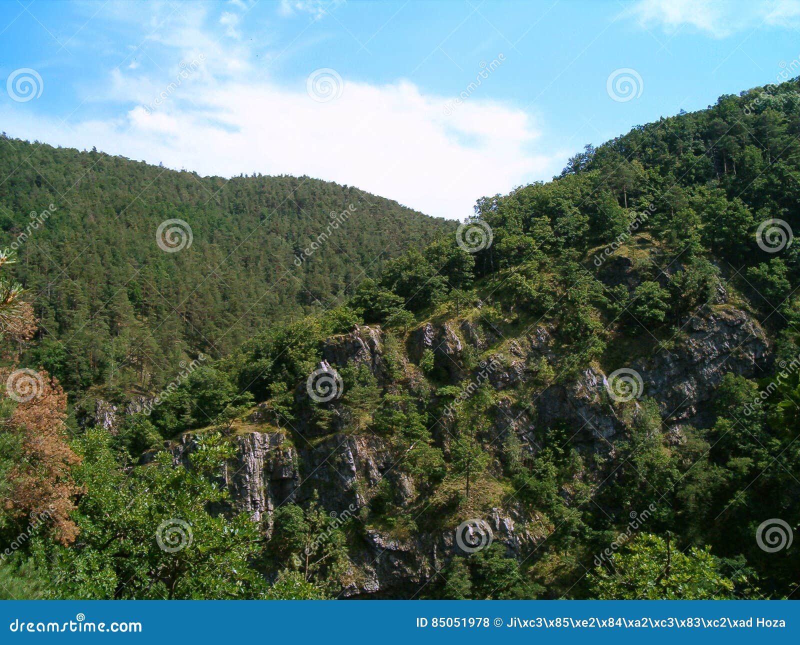 Hills Covered by Rocks and Greenery Stock Photo - Image of white, tree ...