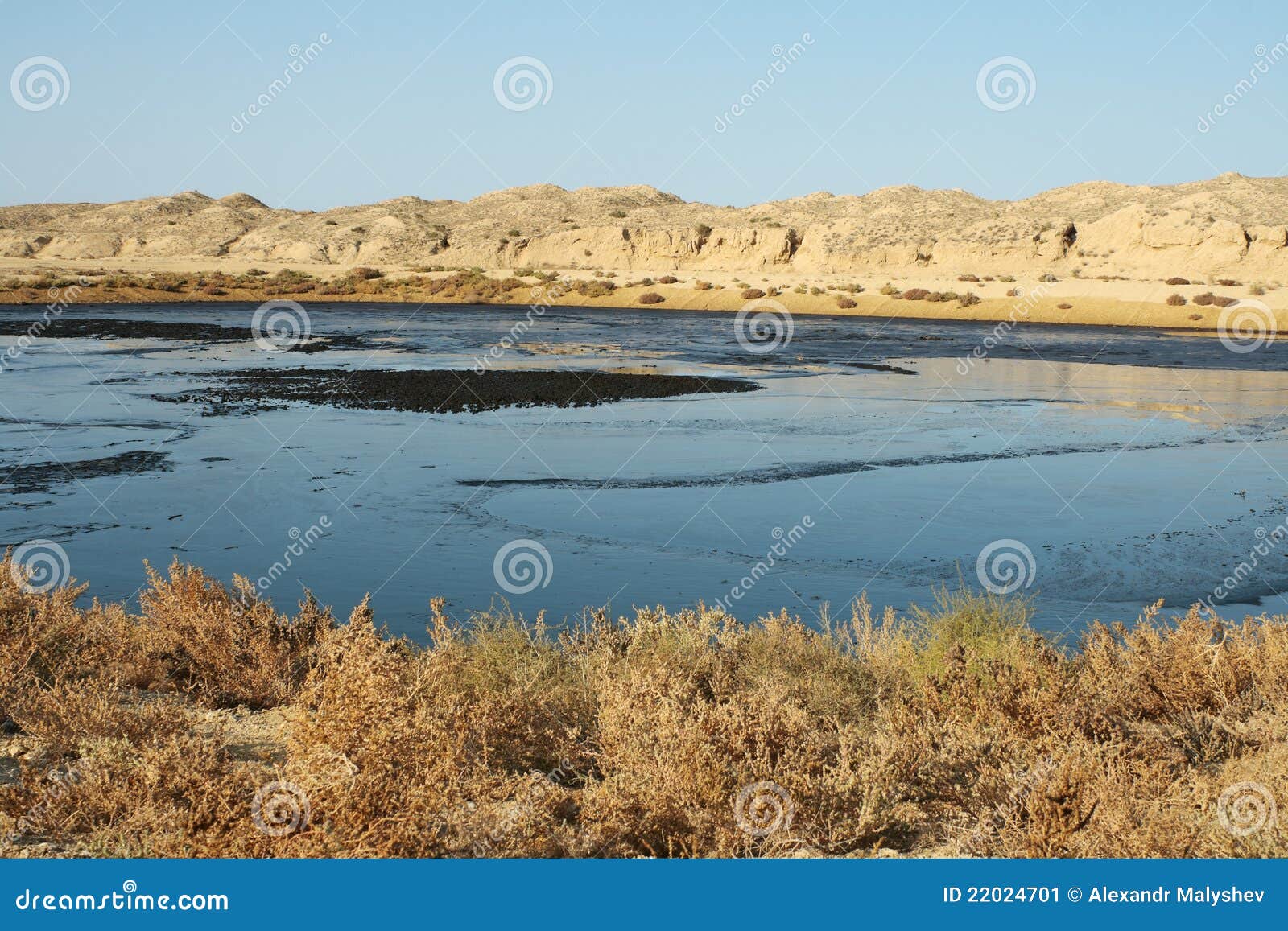 Hills in the Desert and Oil. Stock Image - Image of land, material ...