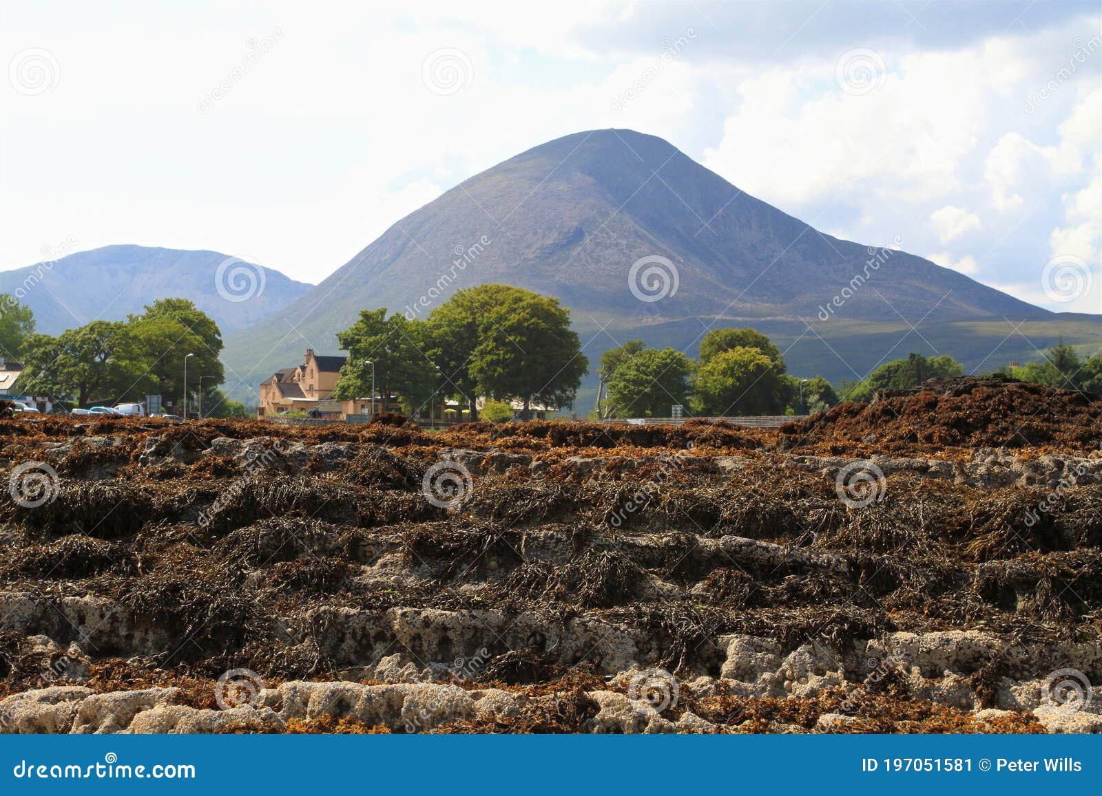 Tall hill in the distance stock image. Image of scenery - 197051581