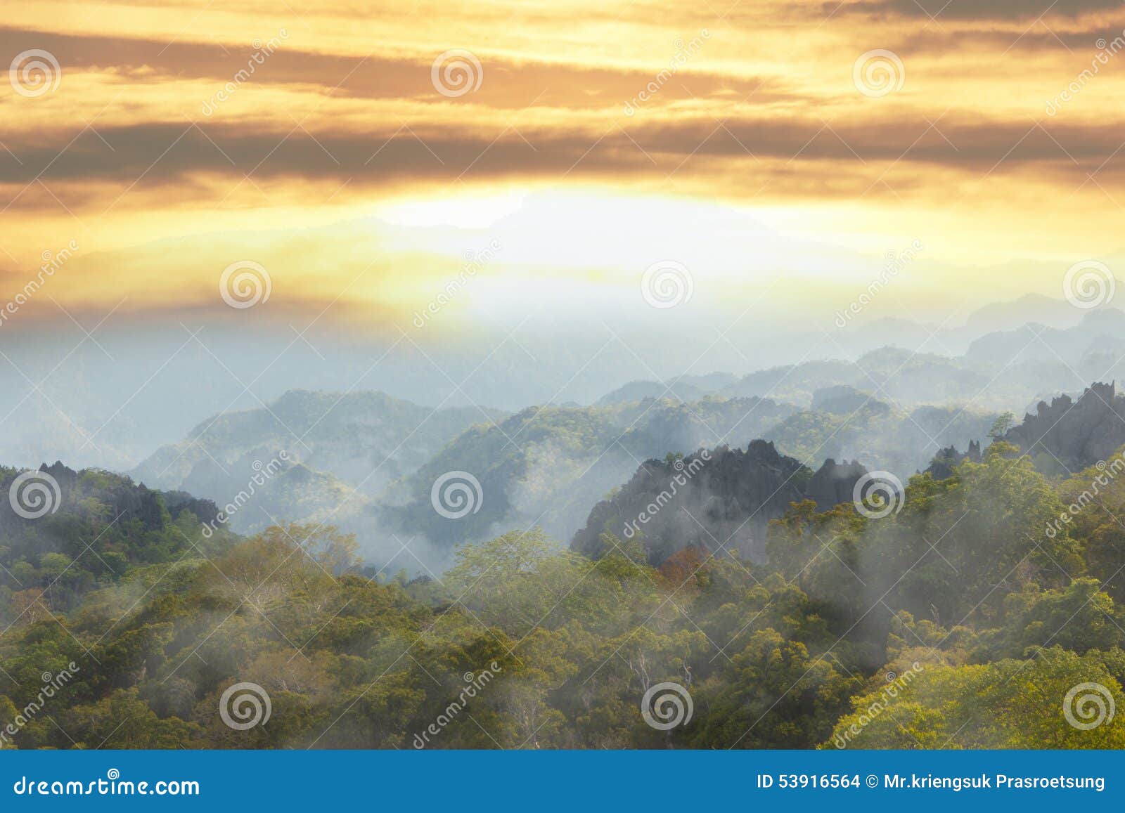The hills in the fog. stock photo. Image of outdoors - 53916564