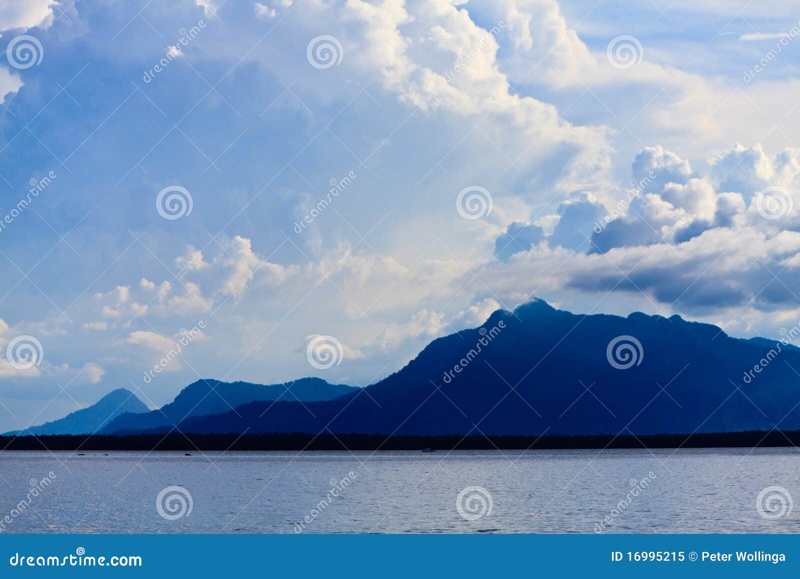 Hills in the Morning at a Lake Stock Image - Image of travel, blue ...