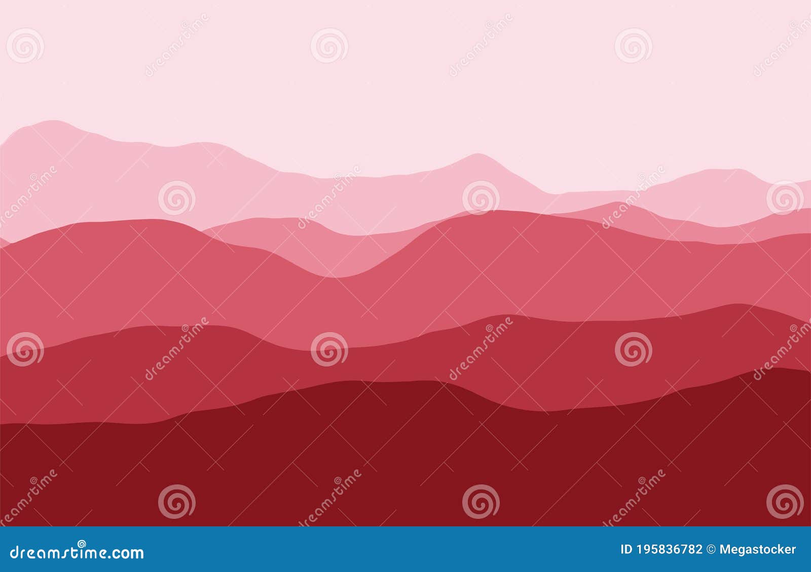 Mountains in the Haze at Sunset - Vector Illustration Stock Vector ...