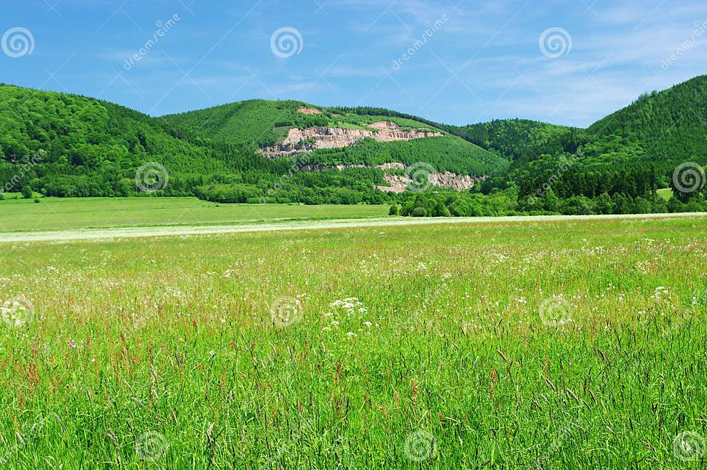 Hills with quarry stock photo. Image of panorama, desolate - 18027388