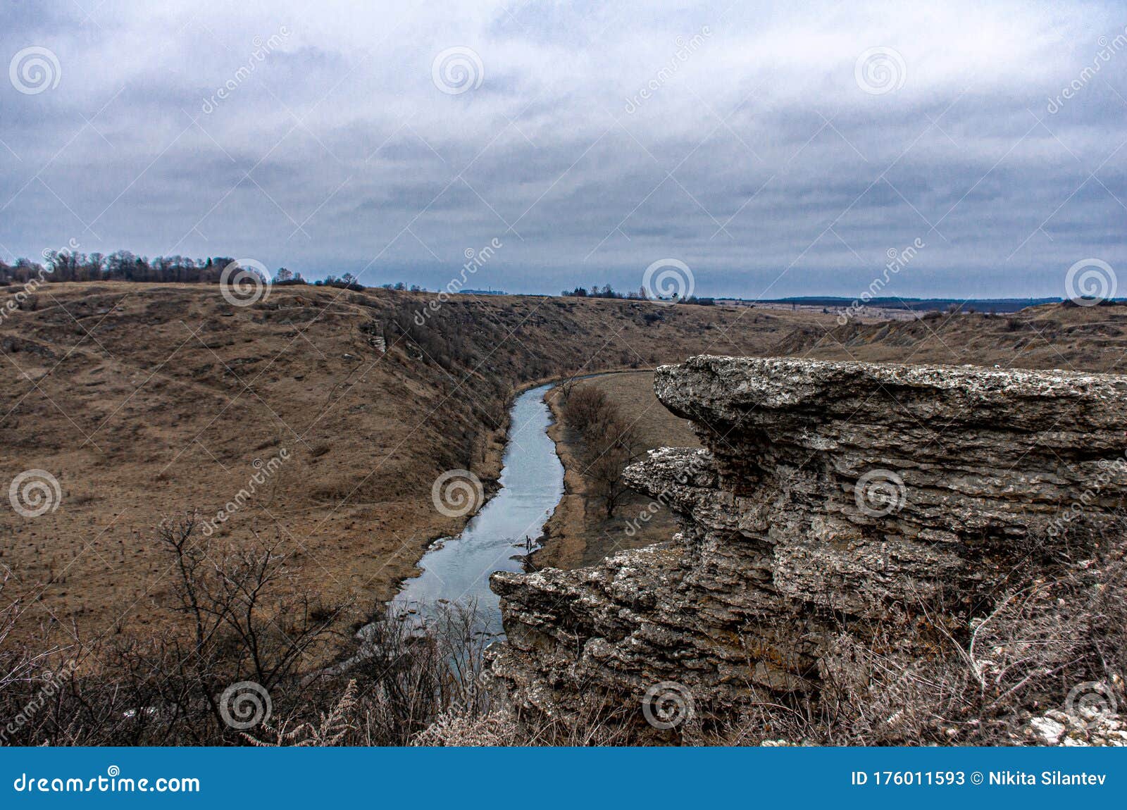 Hills and Steppe at the Volga River Stock Image - Image of terrain ...