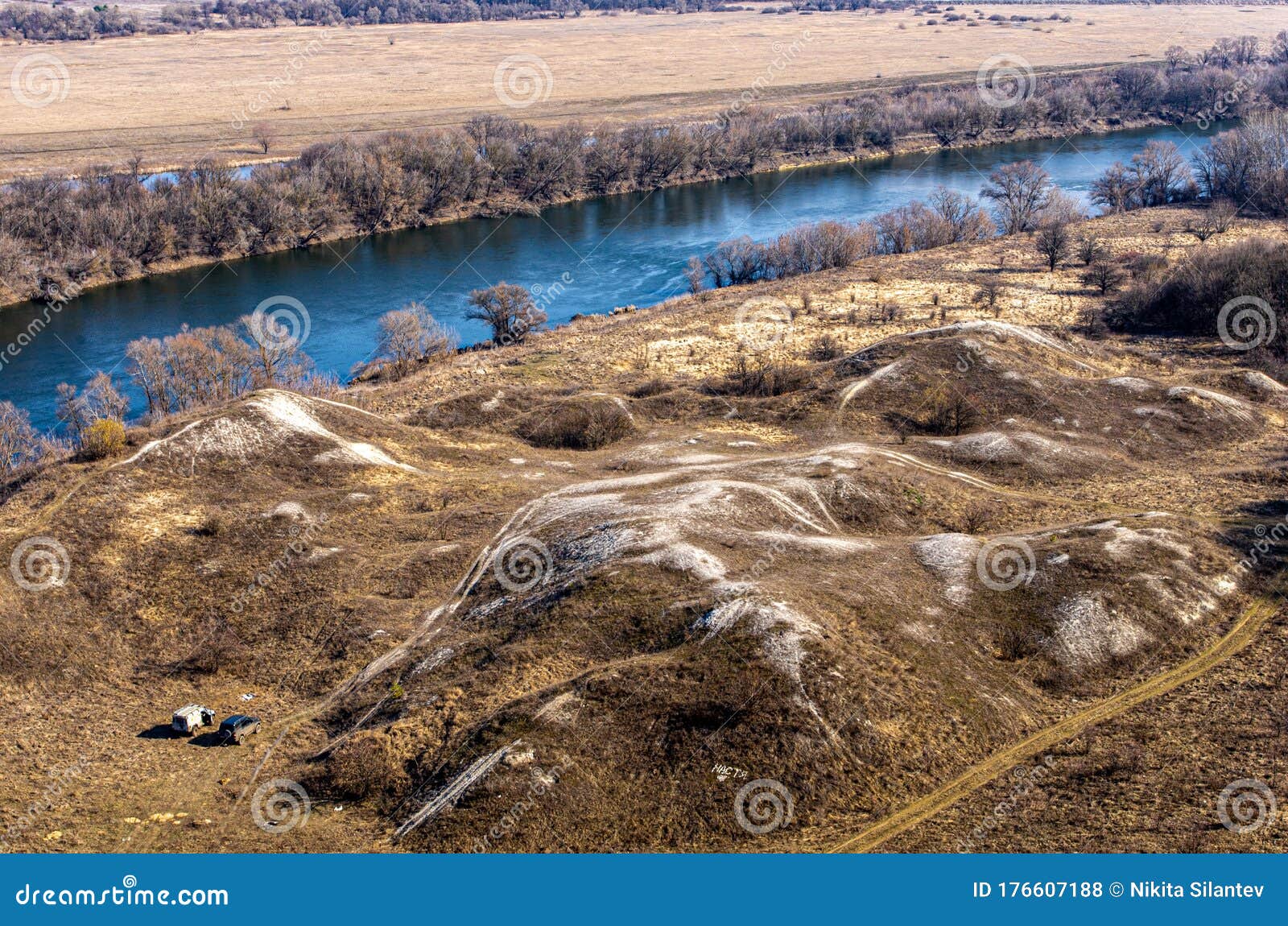 Hills and Steppe at the Volga River Stock Photo - Image of sunny, water ...