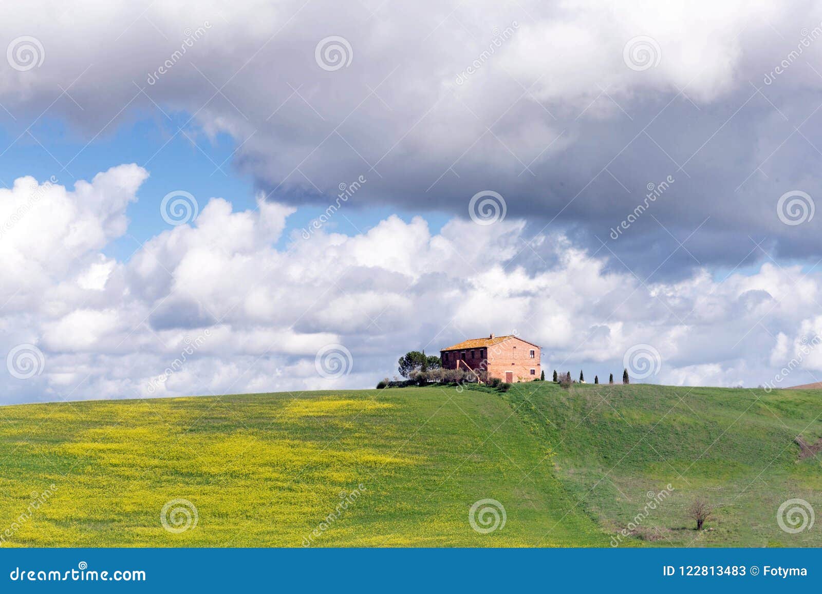Hills of Tuscany stock image. Image of landscape, destination - 122813483