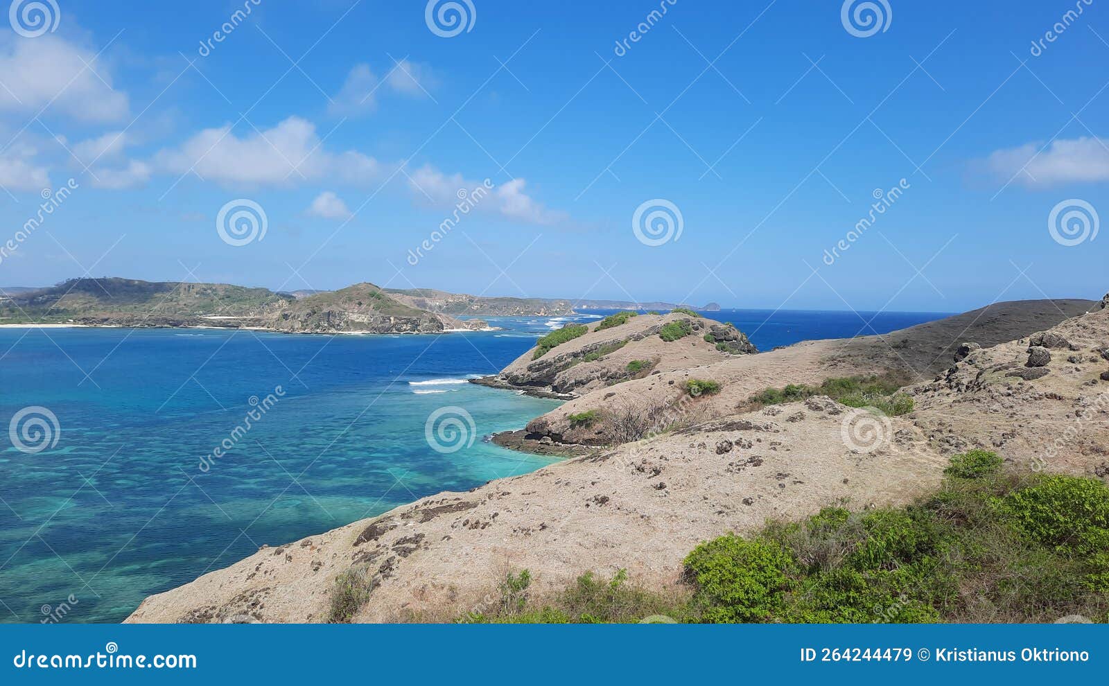 Hills View from Mandalika Lombok Stock Image - Image of wave, island ...