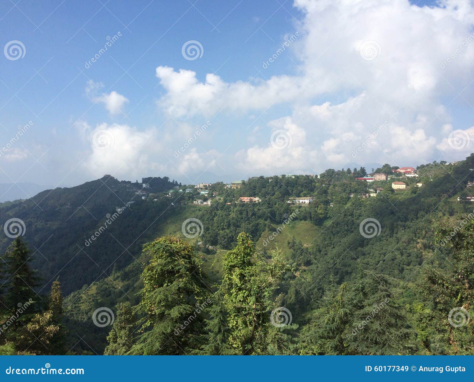 Hills View stock image. Image of clouds, green, scenic - 60177349