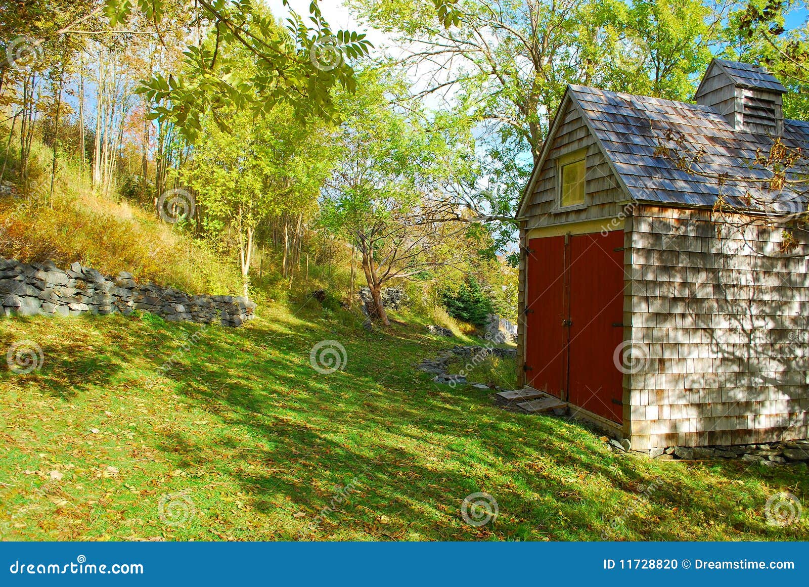 Hillside building or shed stock photo. Image of country - 11728820
