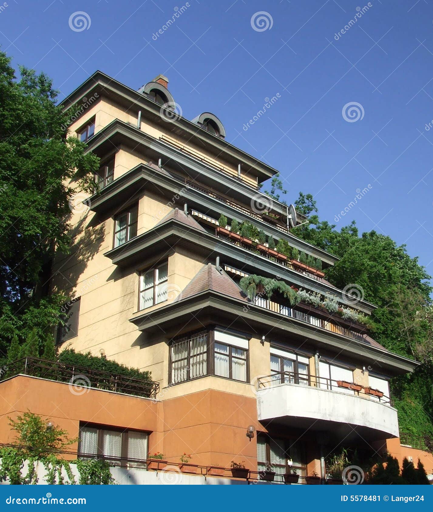 Hillside Terraced Architecture Stock Image - Image of unique, hill: 5578481