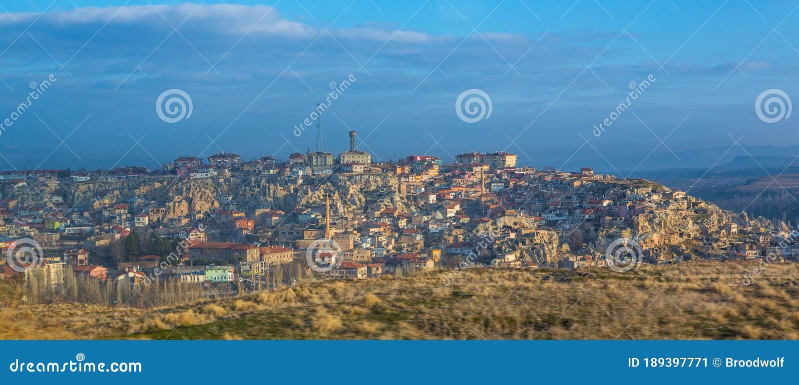 Hillside town stock image. Image of hillside, town, community - 189397771