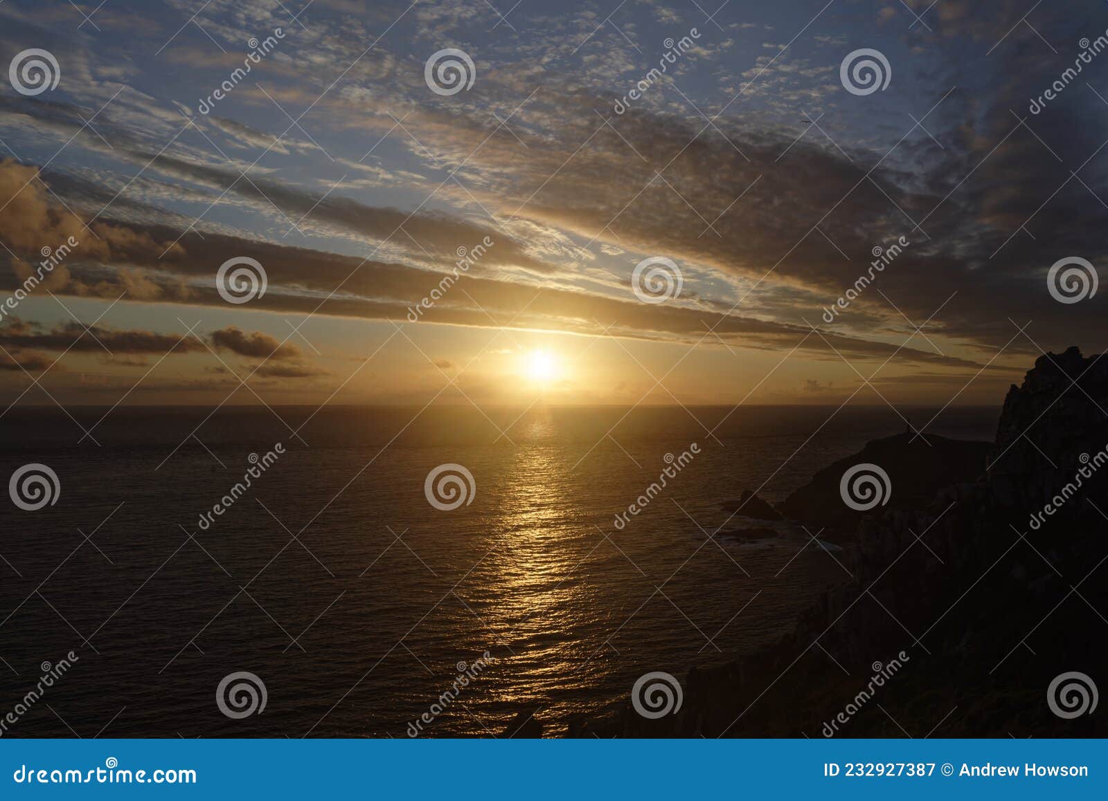 Cape Cornwall in St Just at Sunset Stock Image - Image of coastal, rock ...