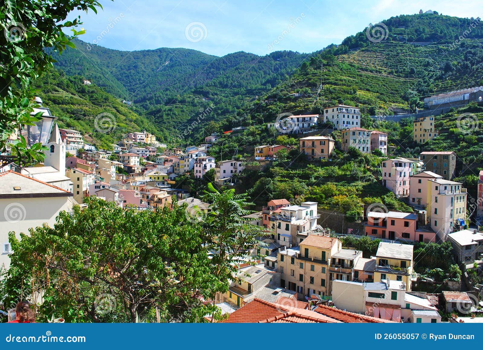 Hillside Village in Italy stock image. Image of colorful - 26055057