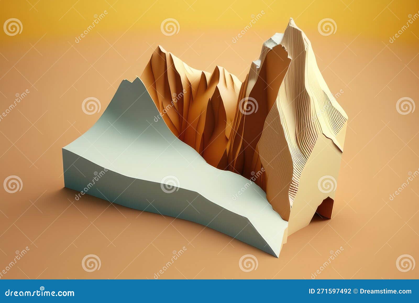 Hillsides Eroded by a Landslide, Concept, AI Generation Stock ...