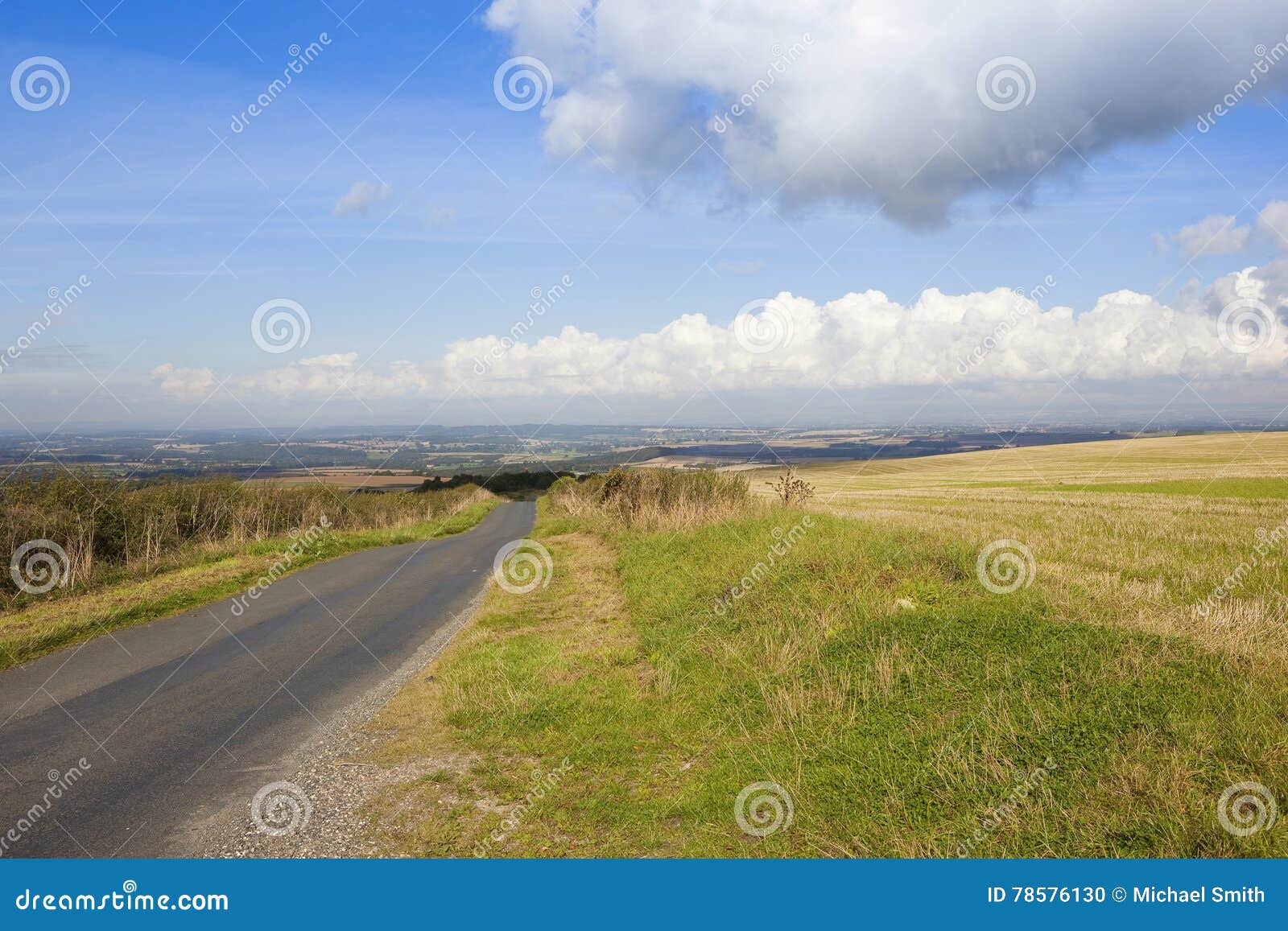 Hilltop road stock photo. Image of cultivation, scenery - 78576130