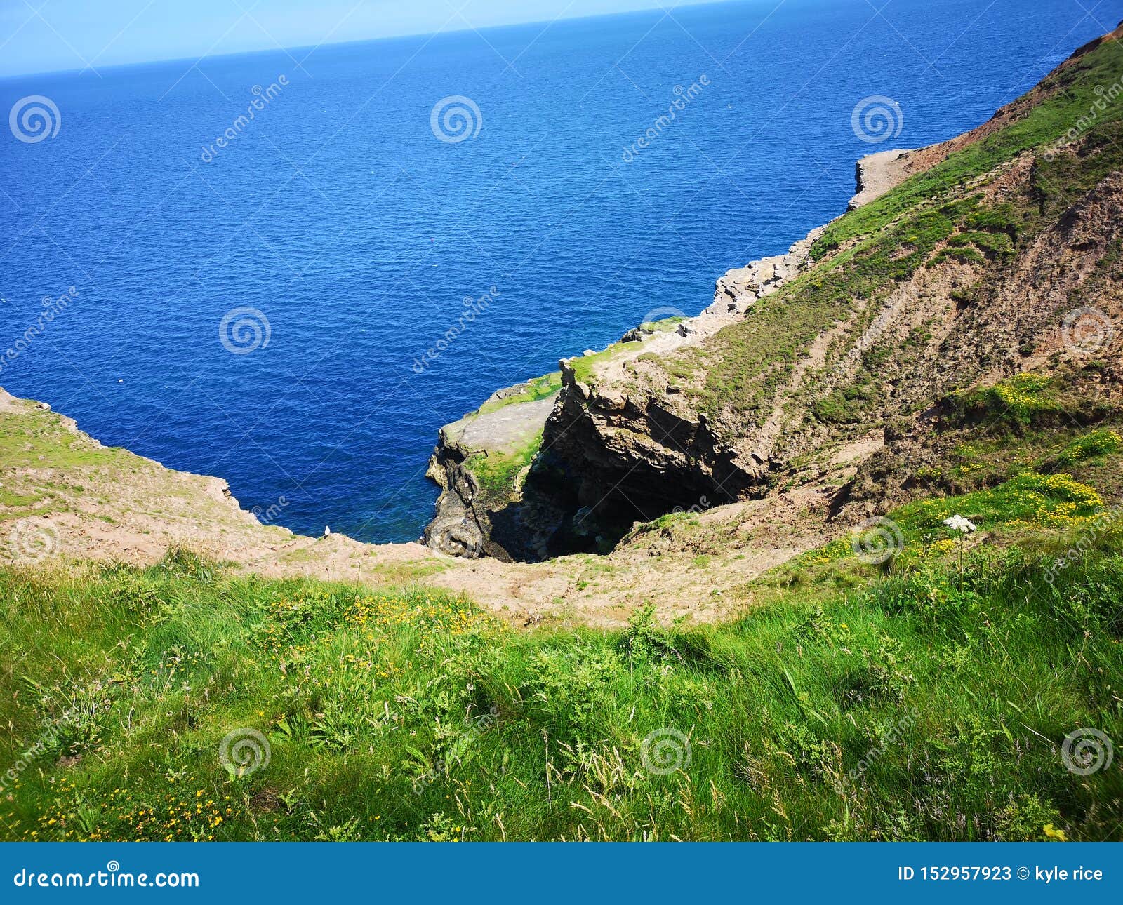 Hilltop sea view stock image. Image of view, hilltop - 152957923